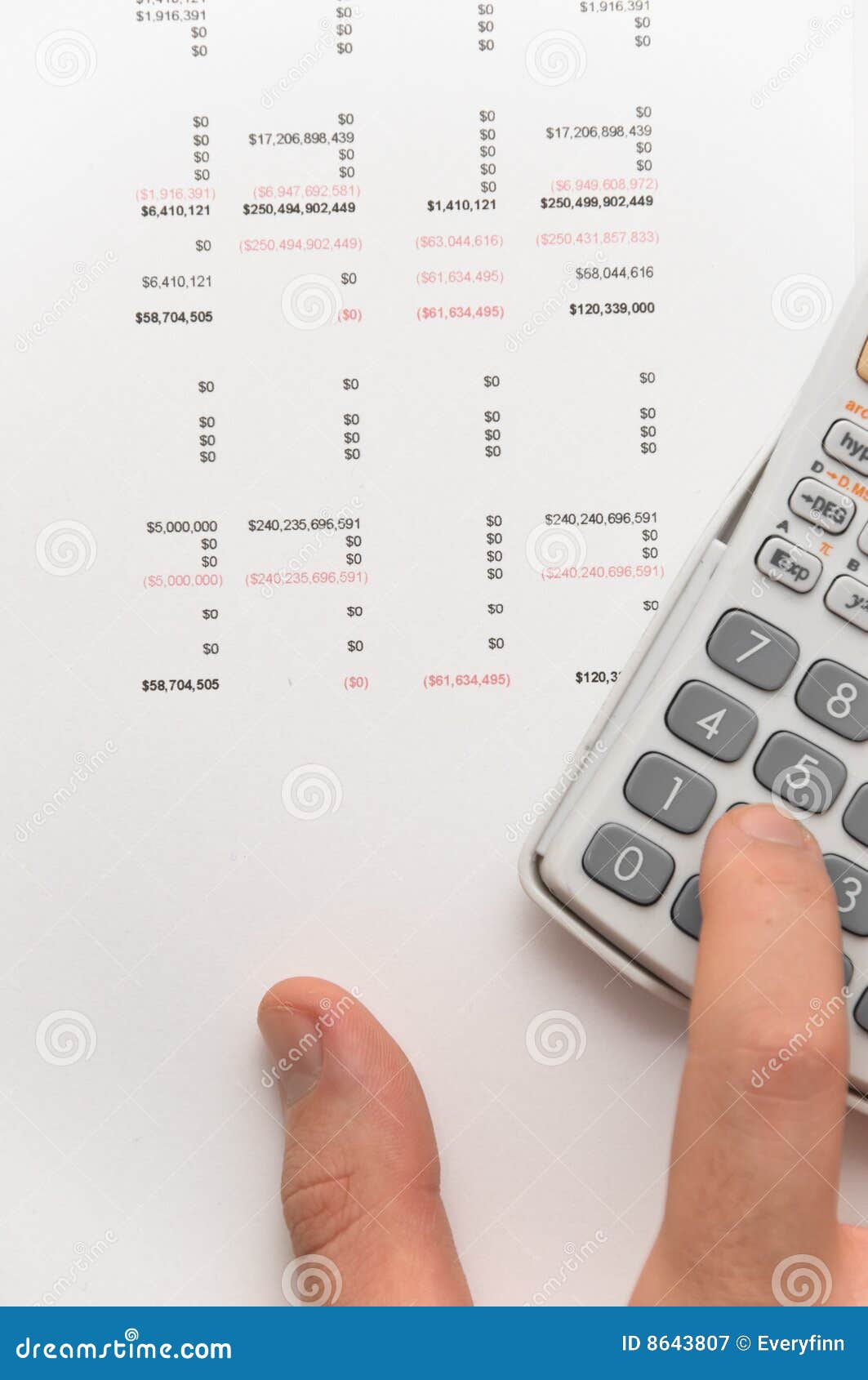 Hand Using Scientific Calculator Stock Image - Image of document ...