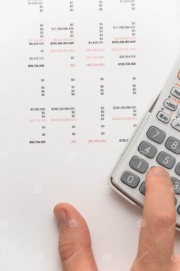 Hand Using Scientific Calculator Stock Image - Image of document ...