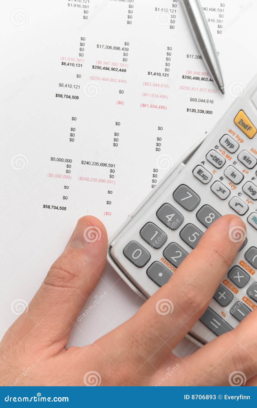 Hand Using Scientific Calculator for Business Stock Image - Image of ...
