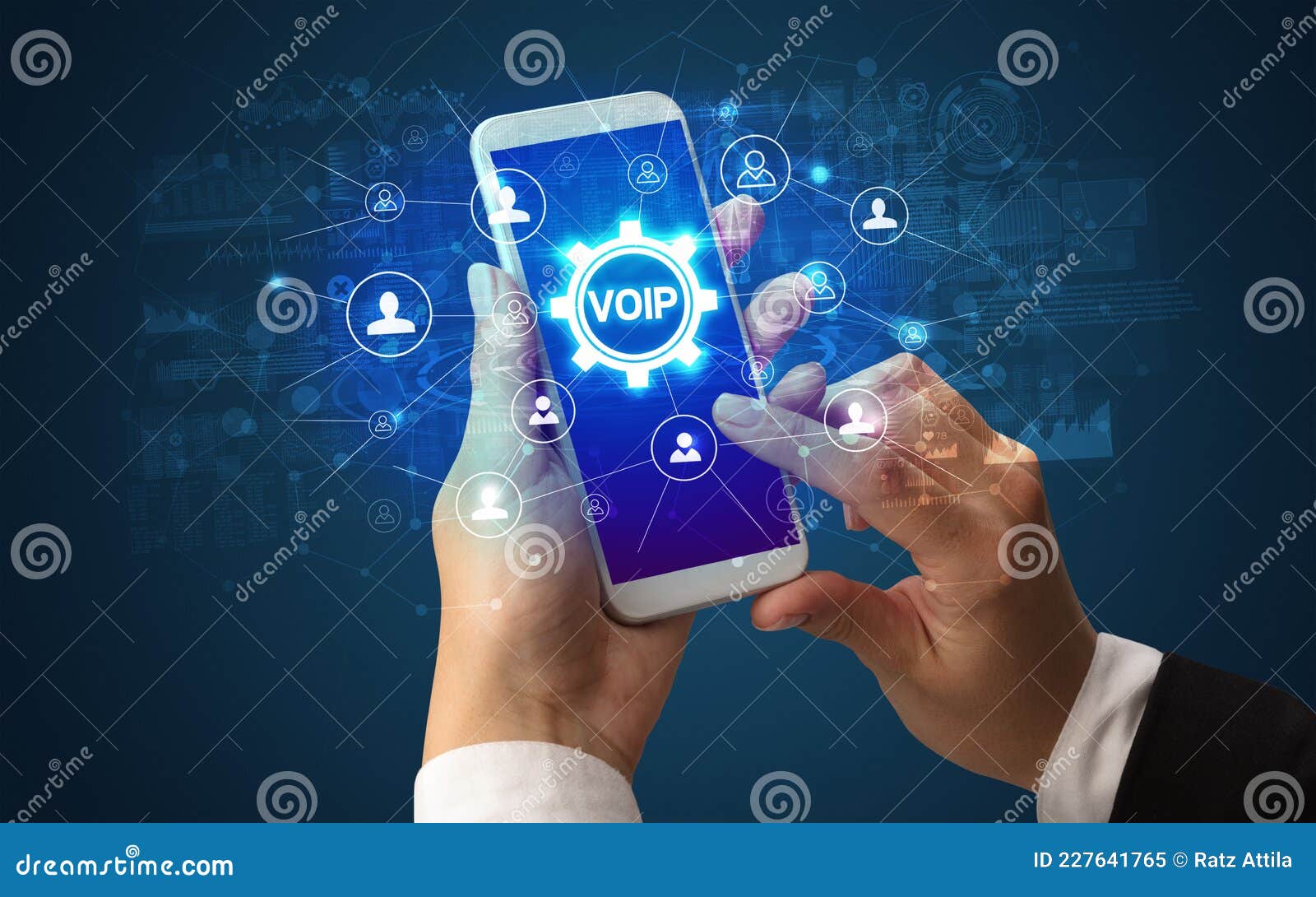Hand Using Smartphone with Technology Concept Stock Image - Image of ...