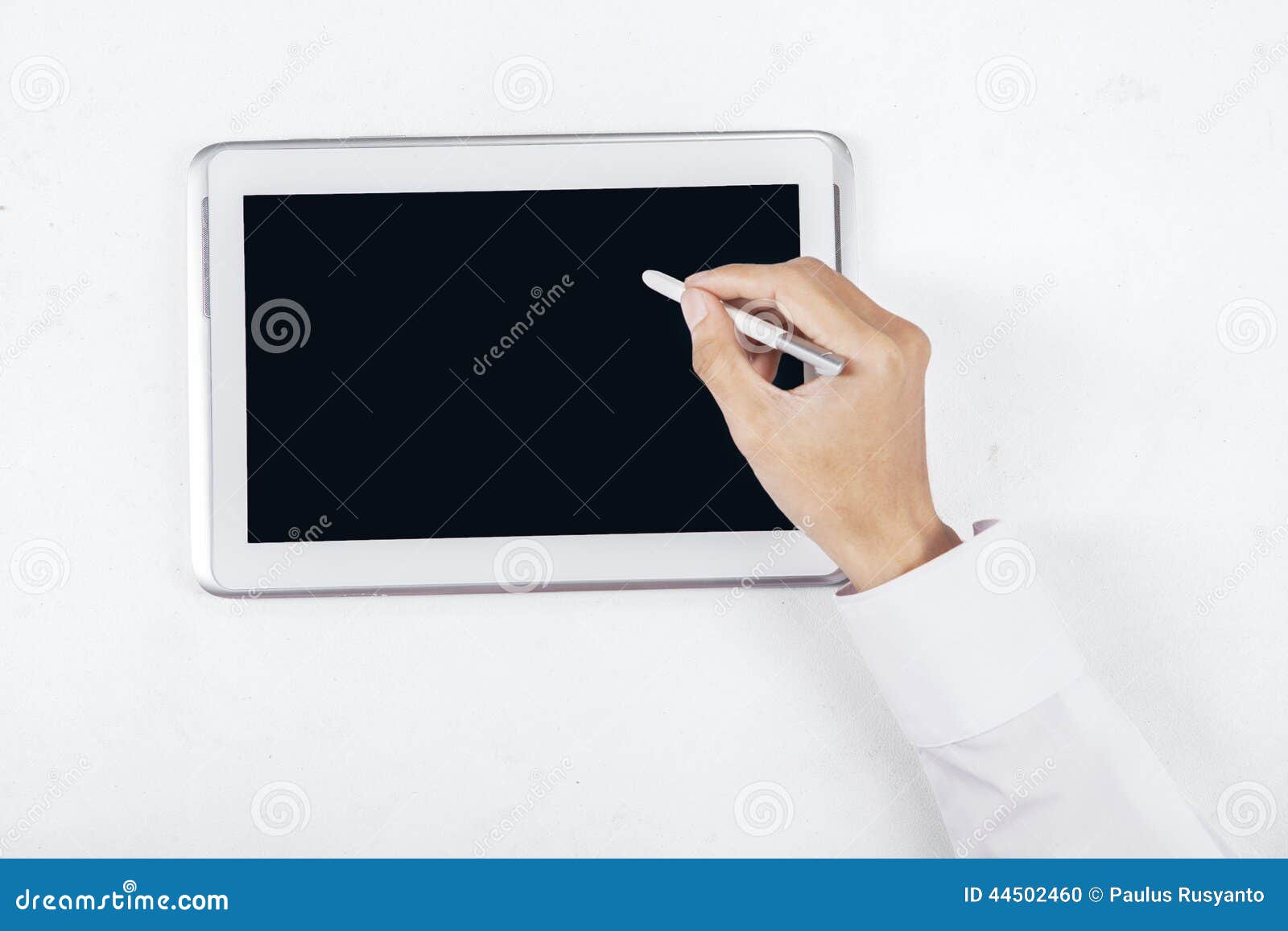 Hand Using Stylus Pen on Digital Tablet 1 Stock Photo - Image of high ...