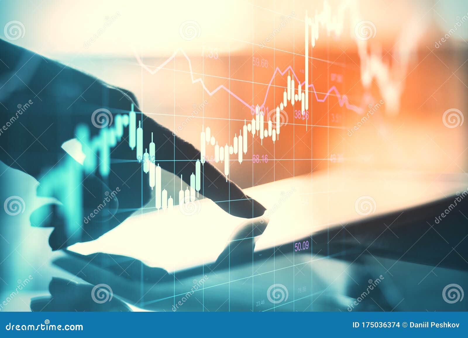 Hand using tablet stock photo. Image of gadget, digital - 175036374