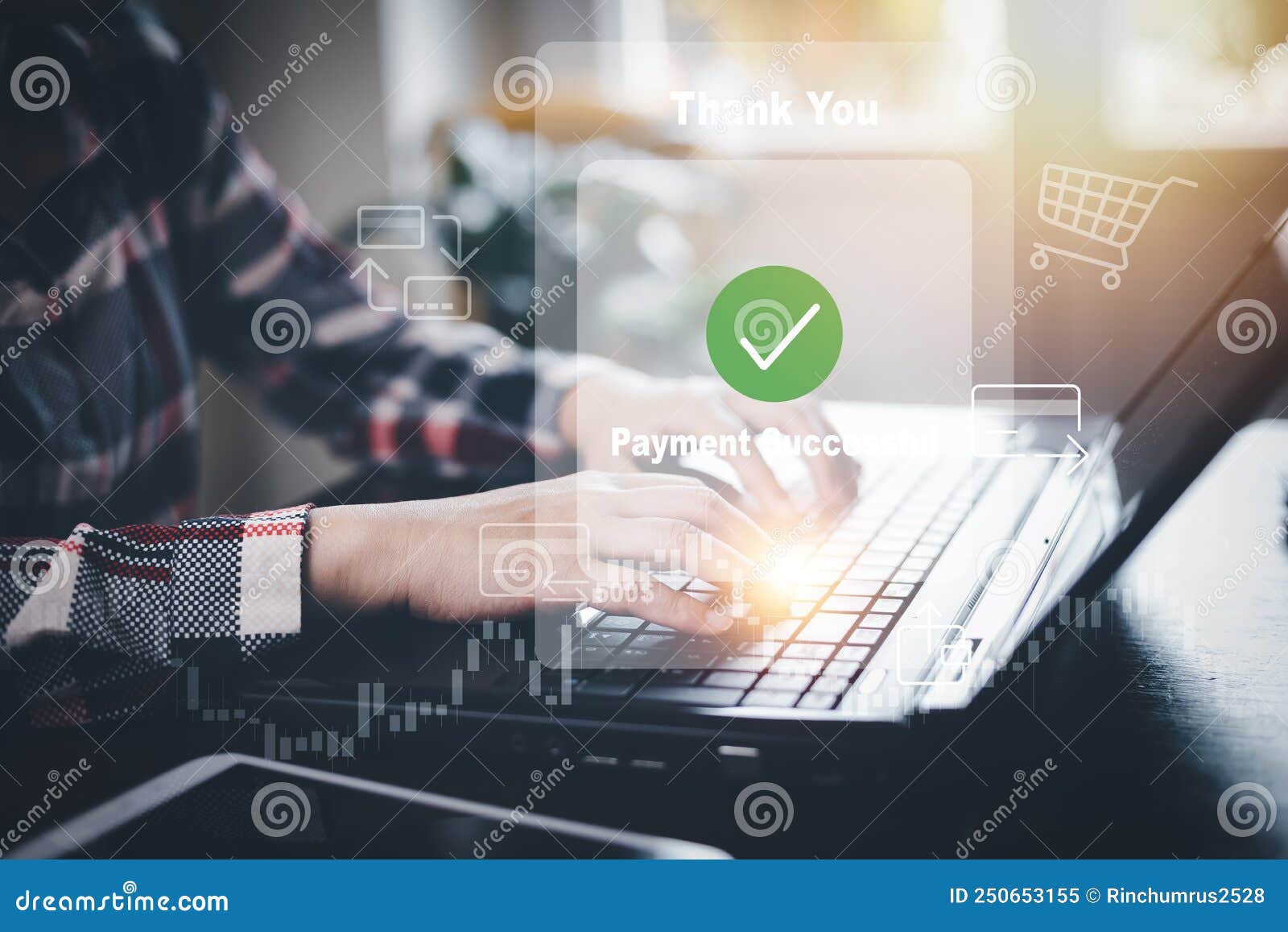 Hand Using Tablet with Online Payment ,Hand Touch Banking Online Bill ...