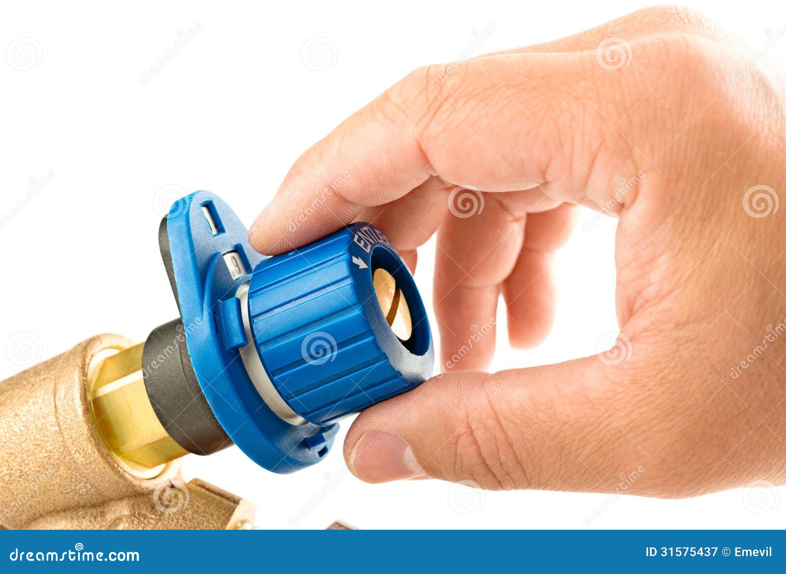Hand on a valve stock image. Image of component, furnace - 31575437