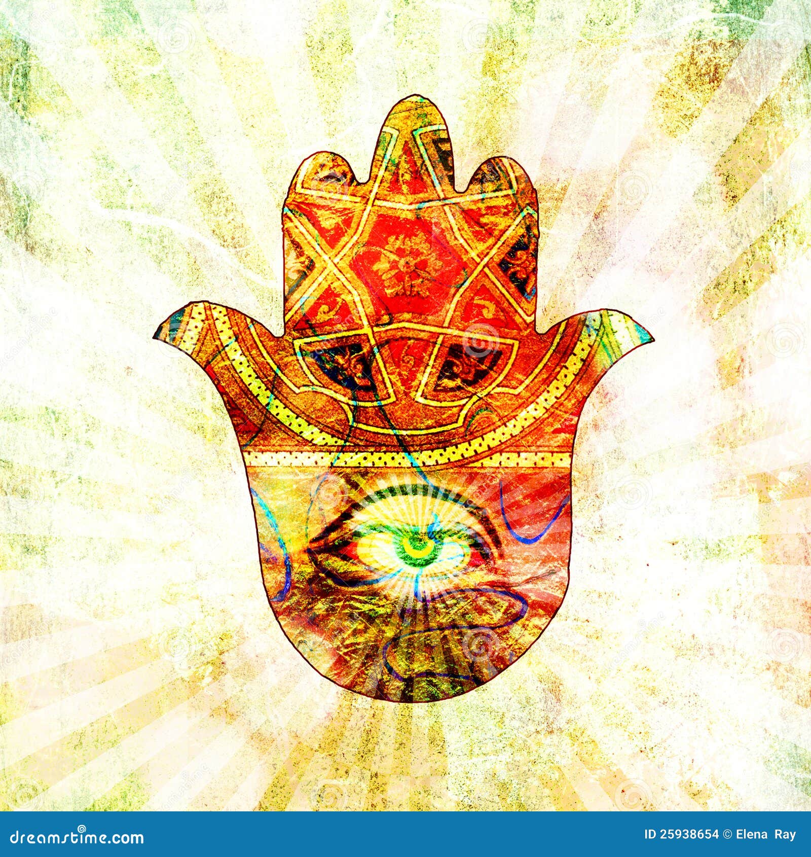 Hand van Fatima stock illustratie. Illustration of ziel - 25938654