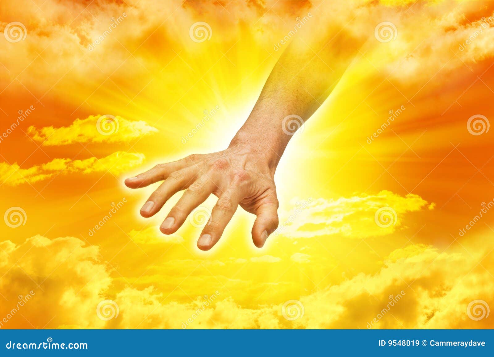 Hand van God stock afbeelding. Image of christen, broer - 9548019