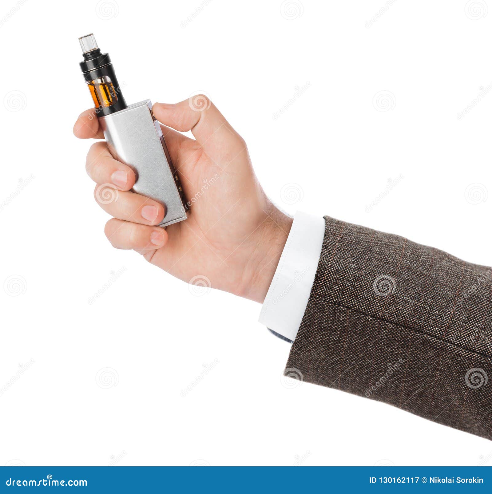 Hand with Vape Device for Smoking Stock Image - Image of atomizer ...