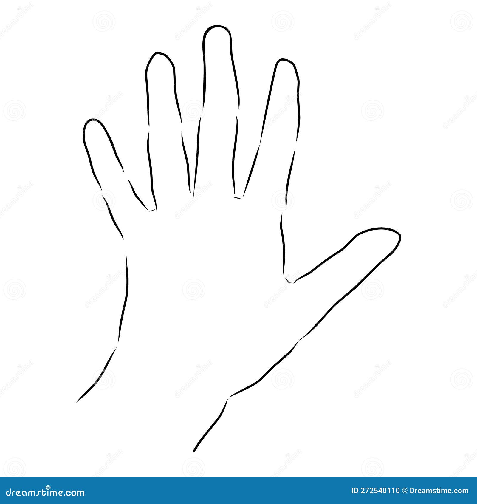 Hand, Vector. Hand Drawn Sketch Stock Vector - Illustration of thumb ...