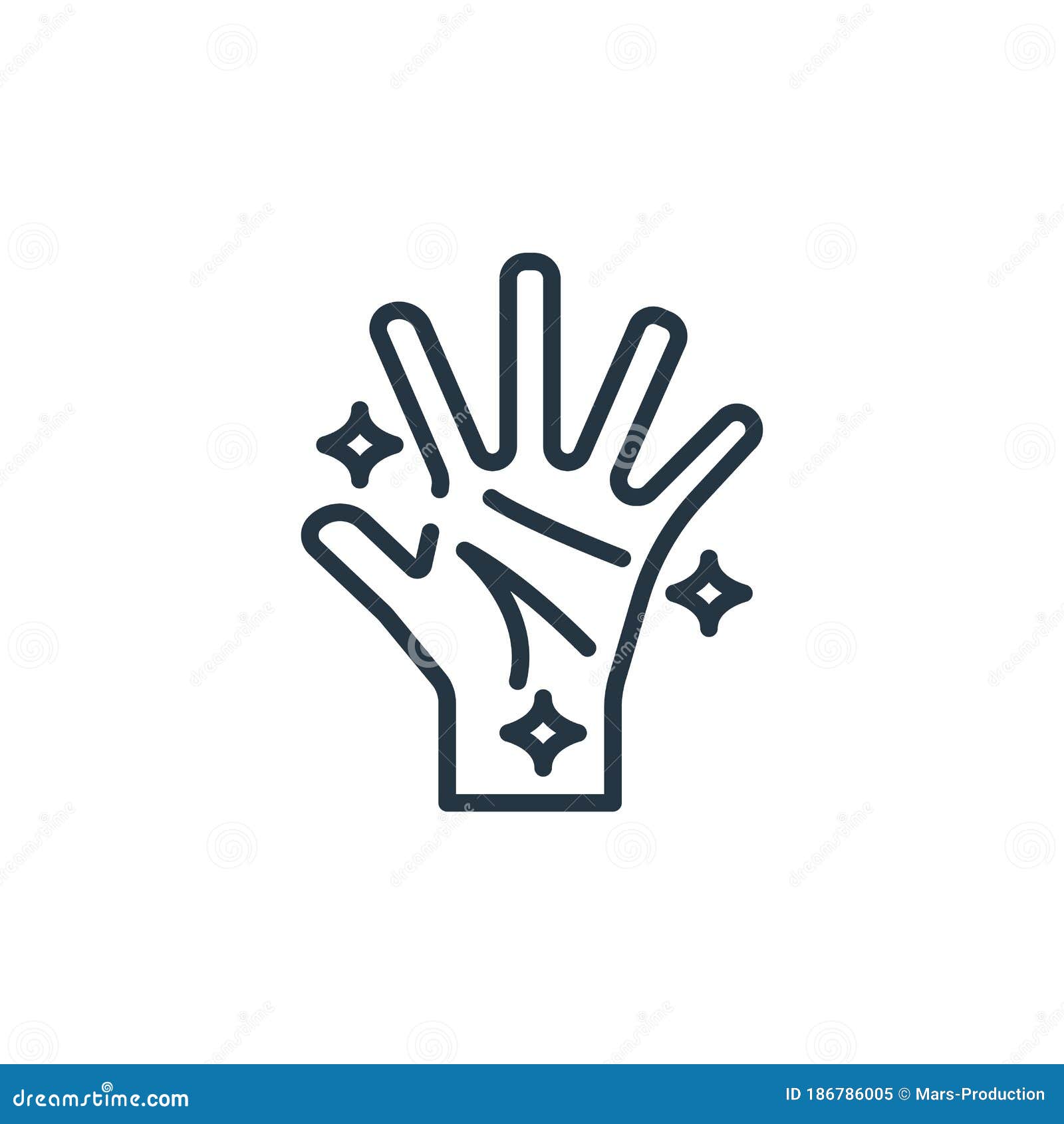 Hand Vector Icon. Hand Editable Stroke. Hand Linear Symbol for Use on ...