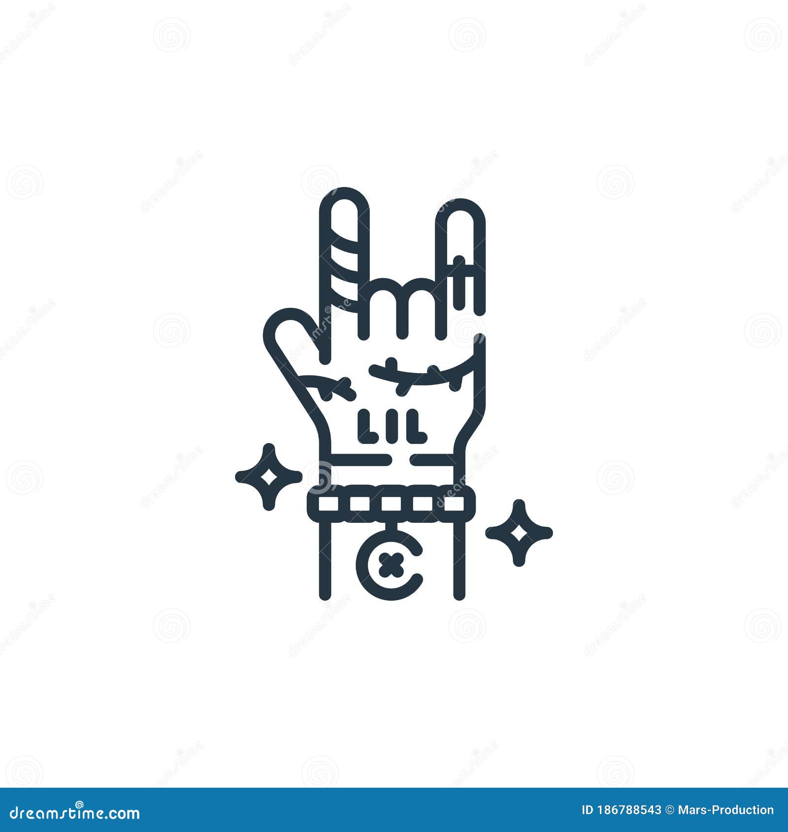 Hand Vector Icon. Hand Editable Stroke. Hand Linear Symbol for Use on ...
