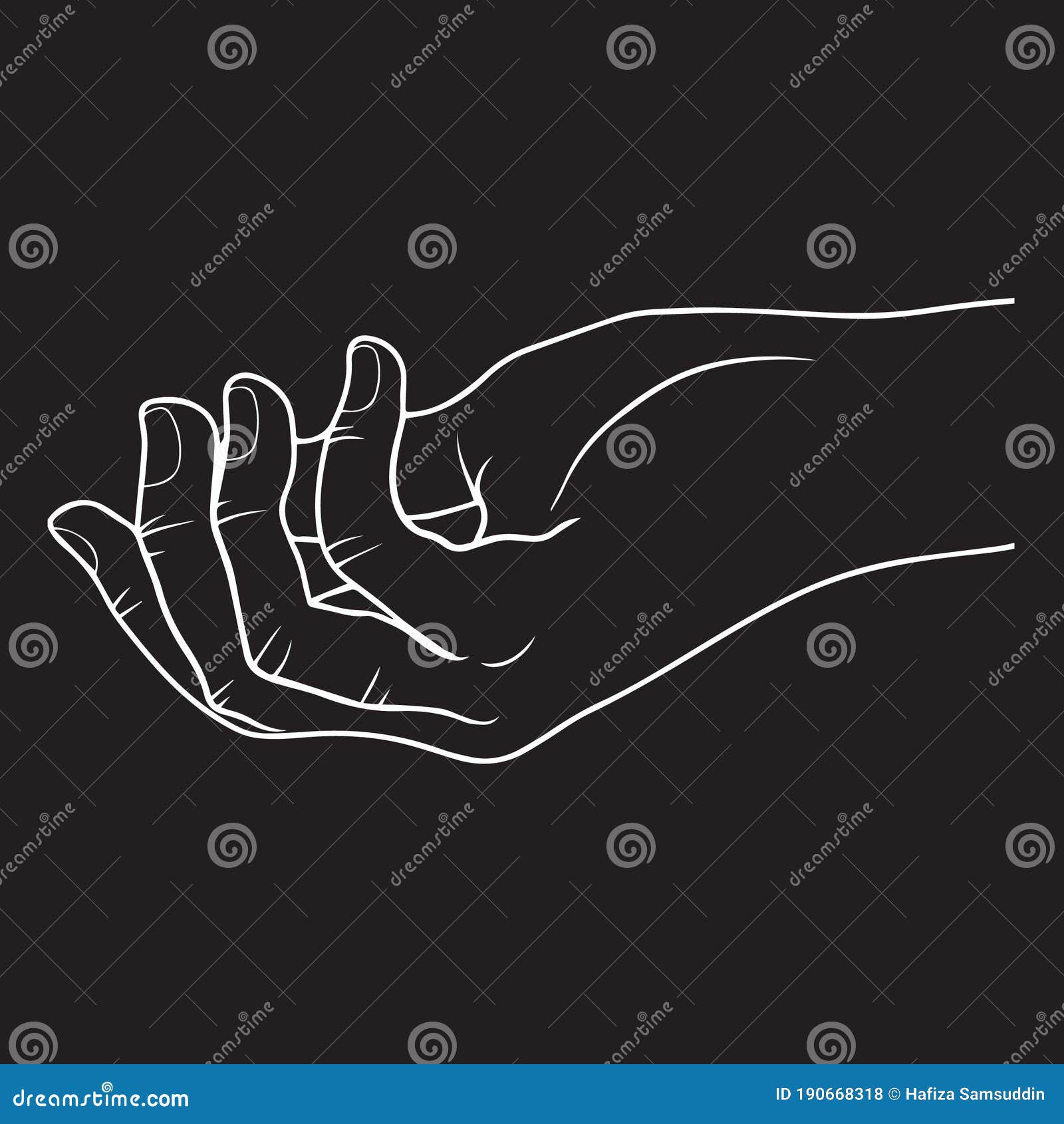 Hand. Vector Illustration Decorative Design Stock Vector - Illustration ...
