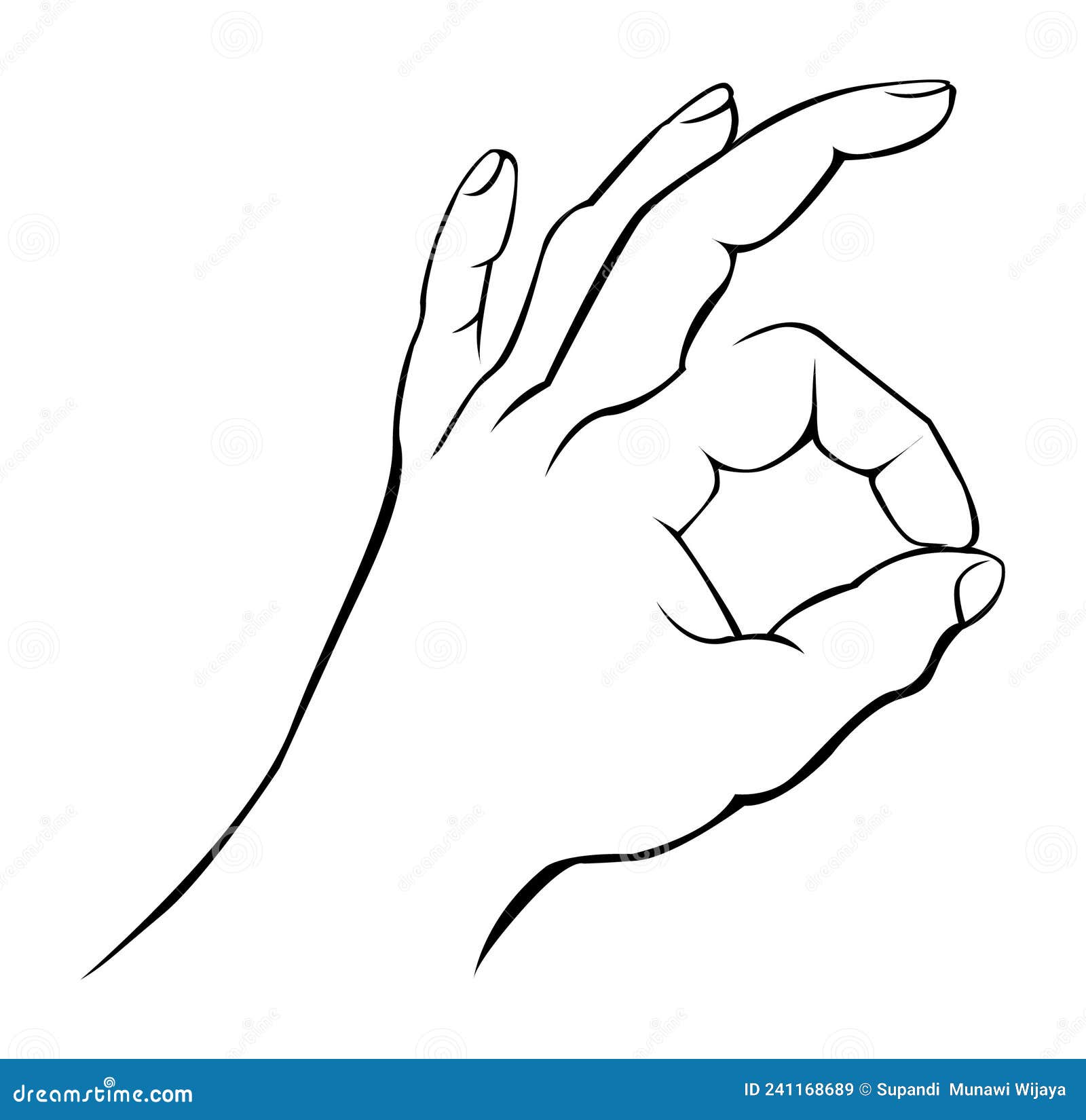 Hand Vector Line Art Illustration Symbol Perfect Stock Vector ...