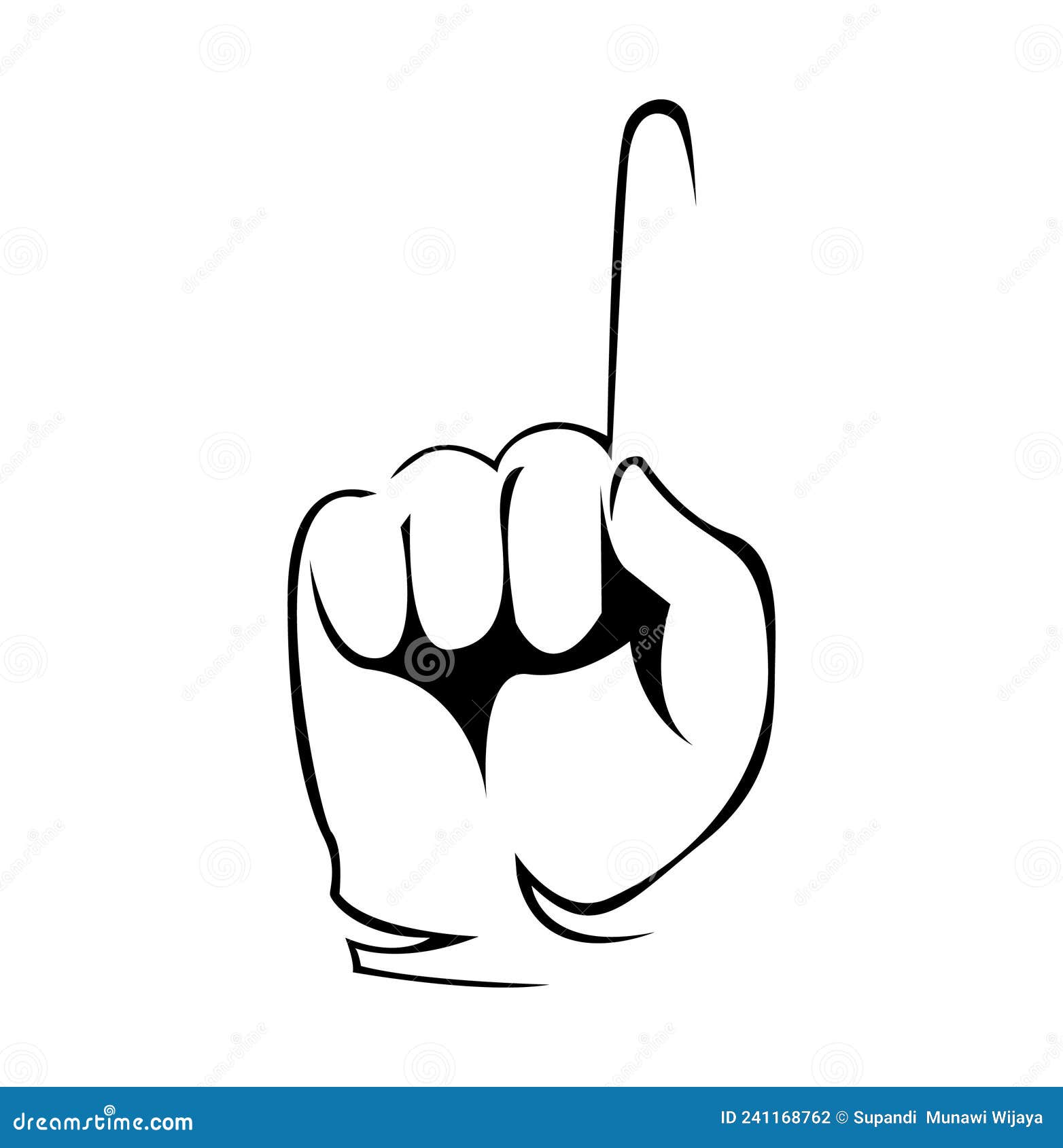 Hand Vector Line Art Illustration Symbol Perfect Stock Vector ...