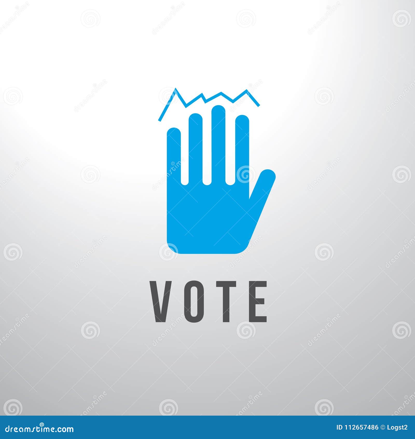 Hand Vector Logo. Elections Logo Stock Vector - Illustration of human ...