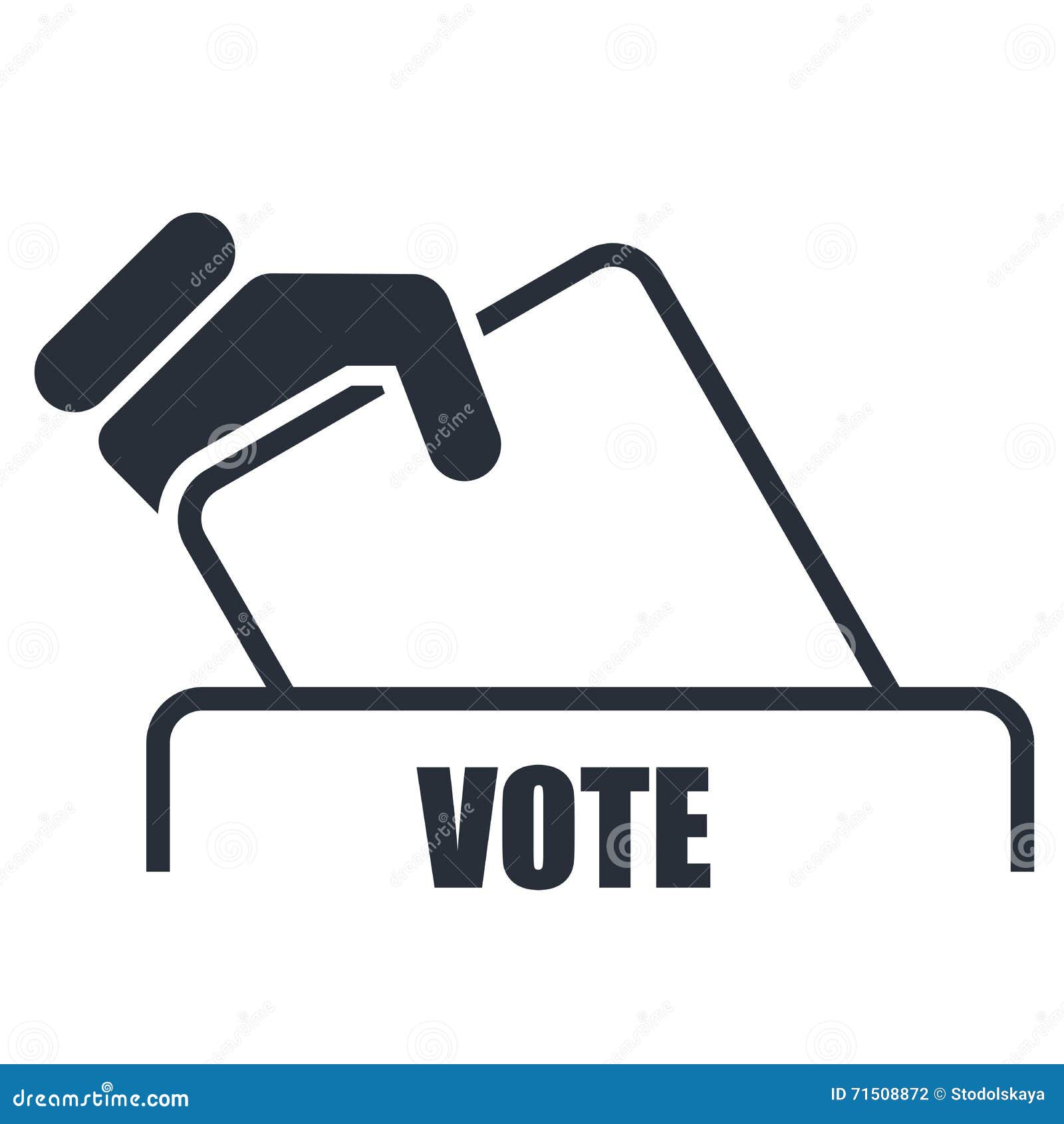 Hand with Voting Bulletin Icon Stock Vector - Illustration of elect ...