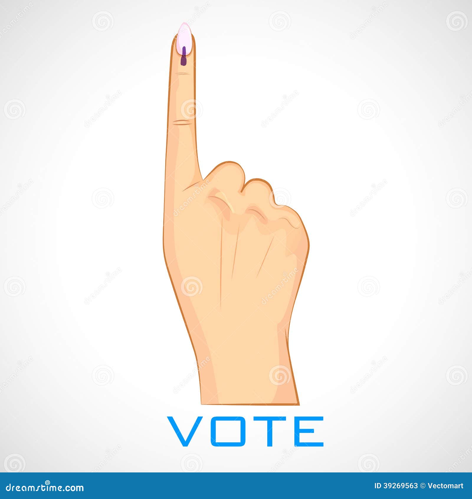 Hand with Voting Sign of India Stock Vector - Illustration of decision ...