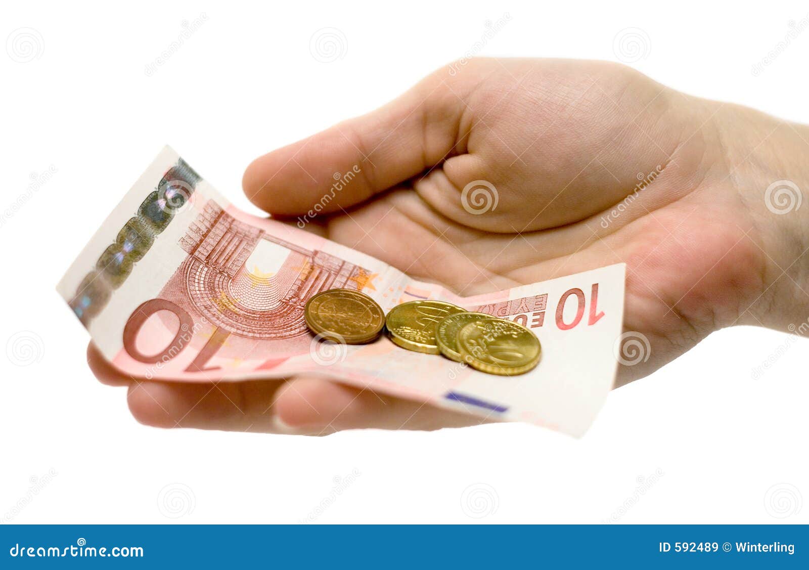 Hand w/ Change stock image. Image of count, change, coinage - 592489