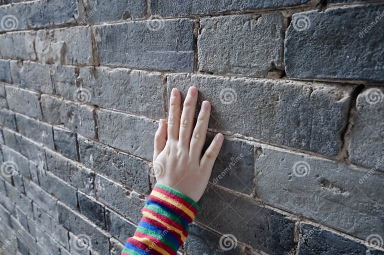 Hand on wall stock image. Image of wall, ancient, historical - 24648293