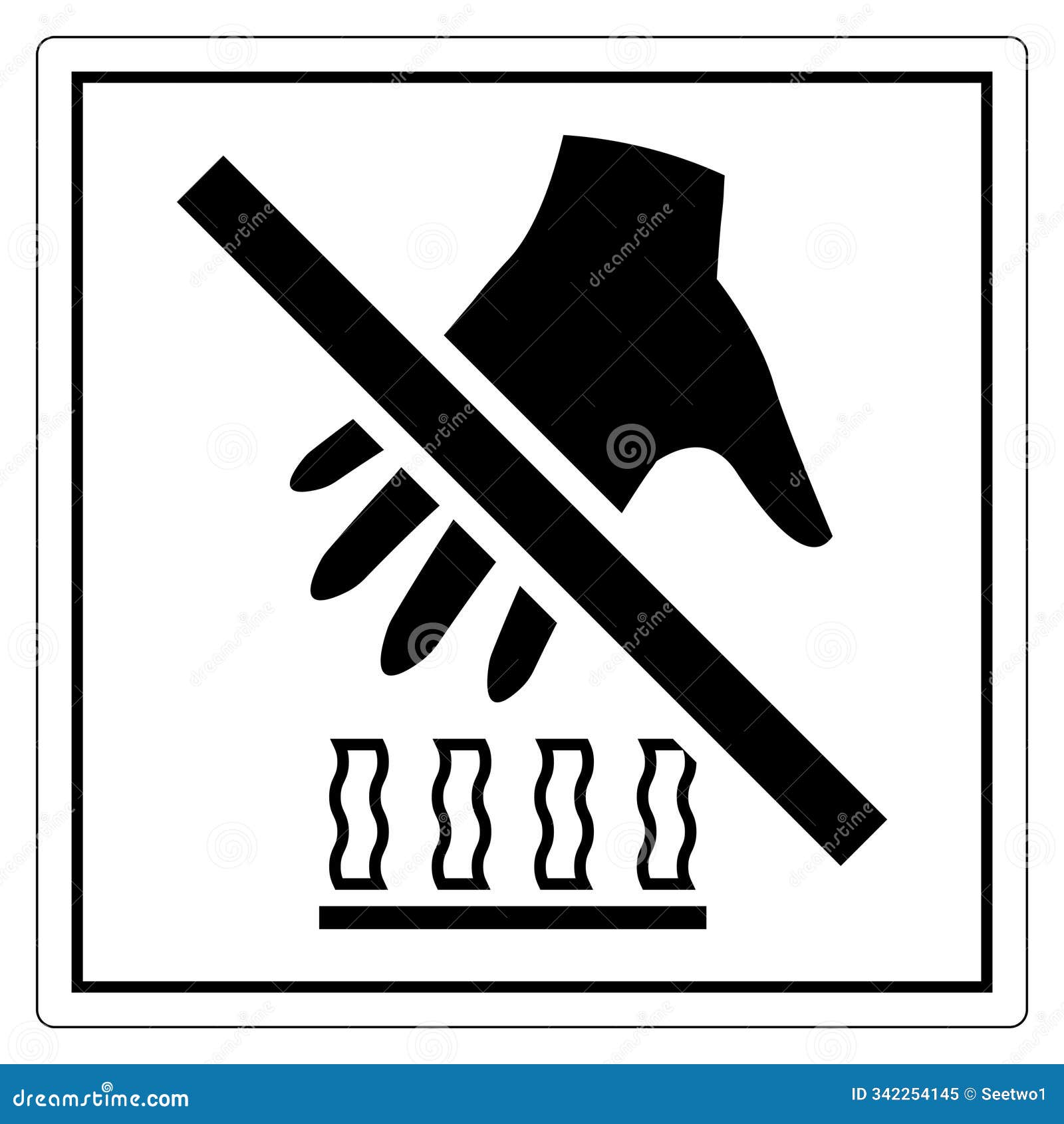 Hand Warning Against Contact with Hazardous Items Stock Illustration ...