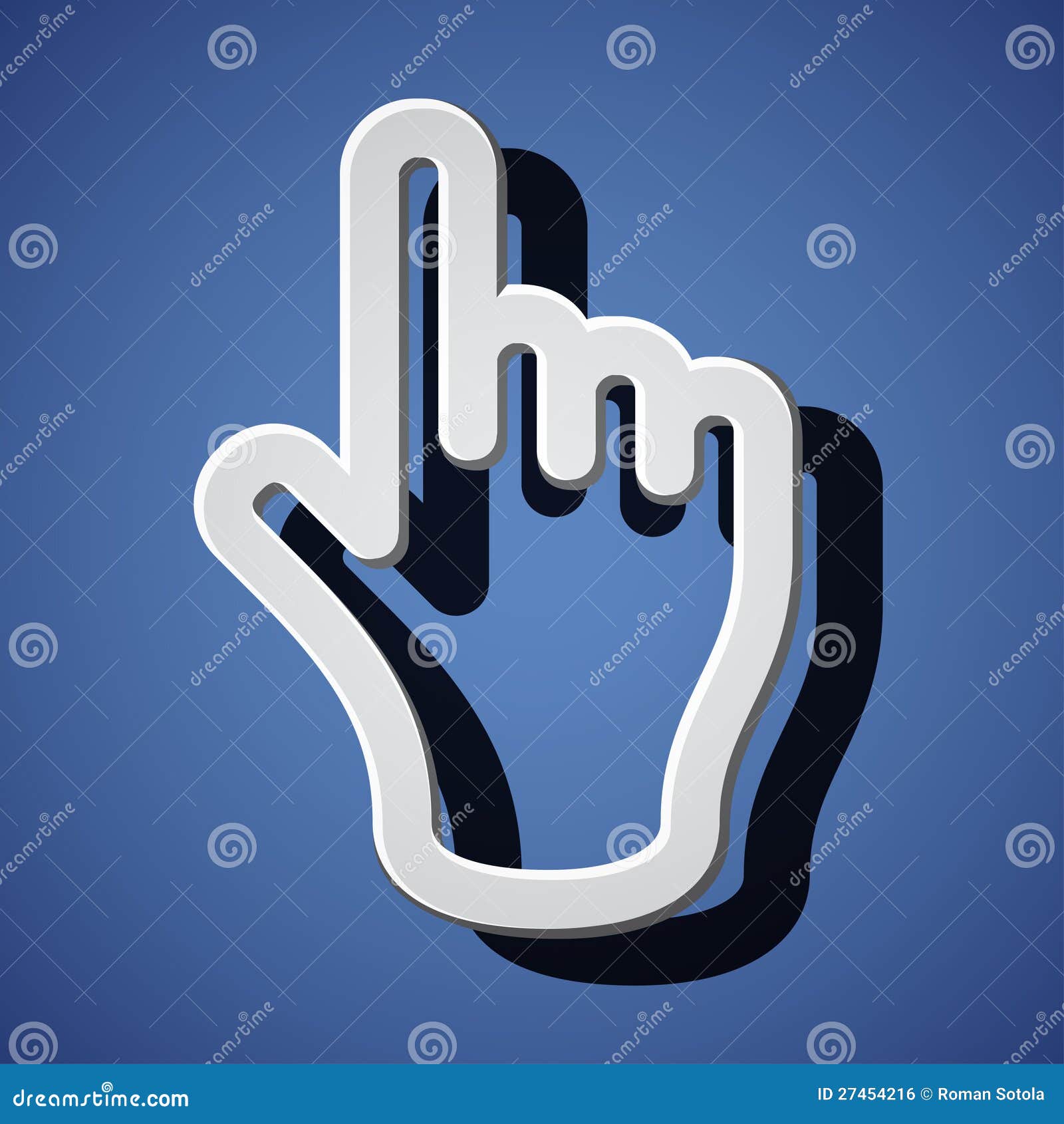Warning Forefinger And Pointing Hand Labels Vector Illustration ...