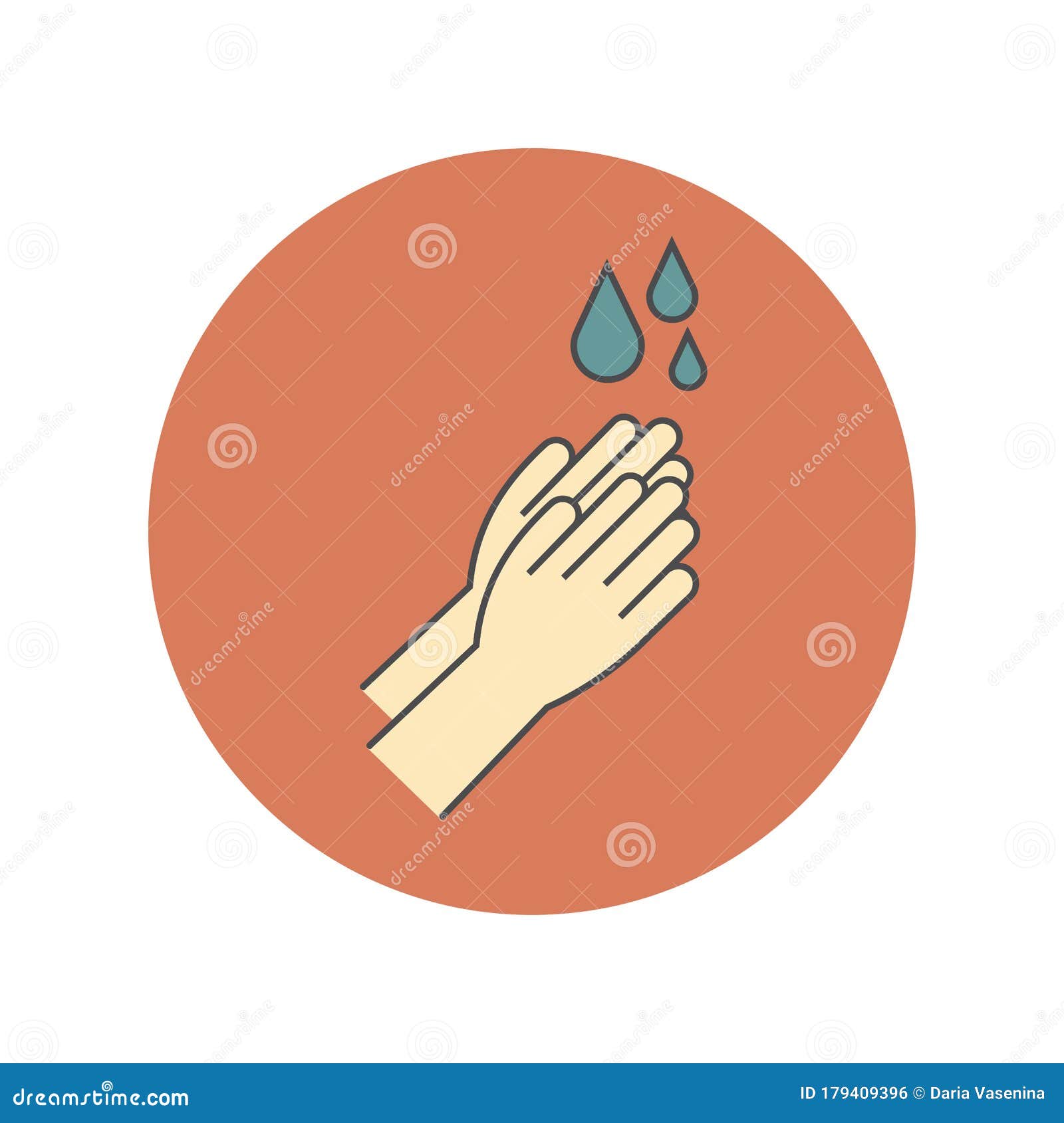 Hand Wash Flat Vector Icon. Stock Vector - Illustration of medical ...