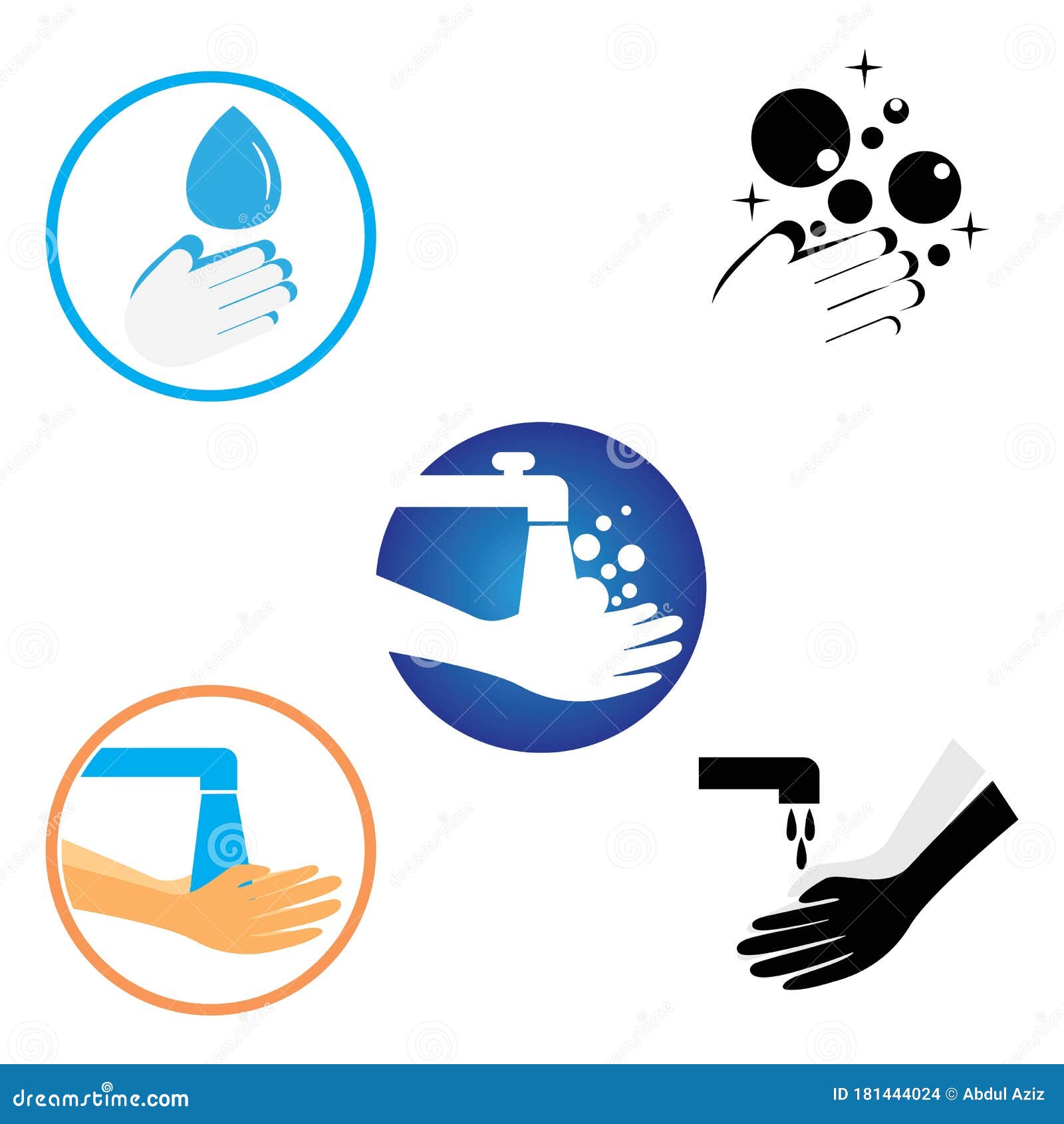 Hand wash logo vector stock vector. Illustration of wash - 181444024