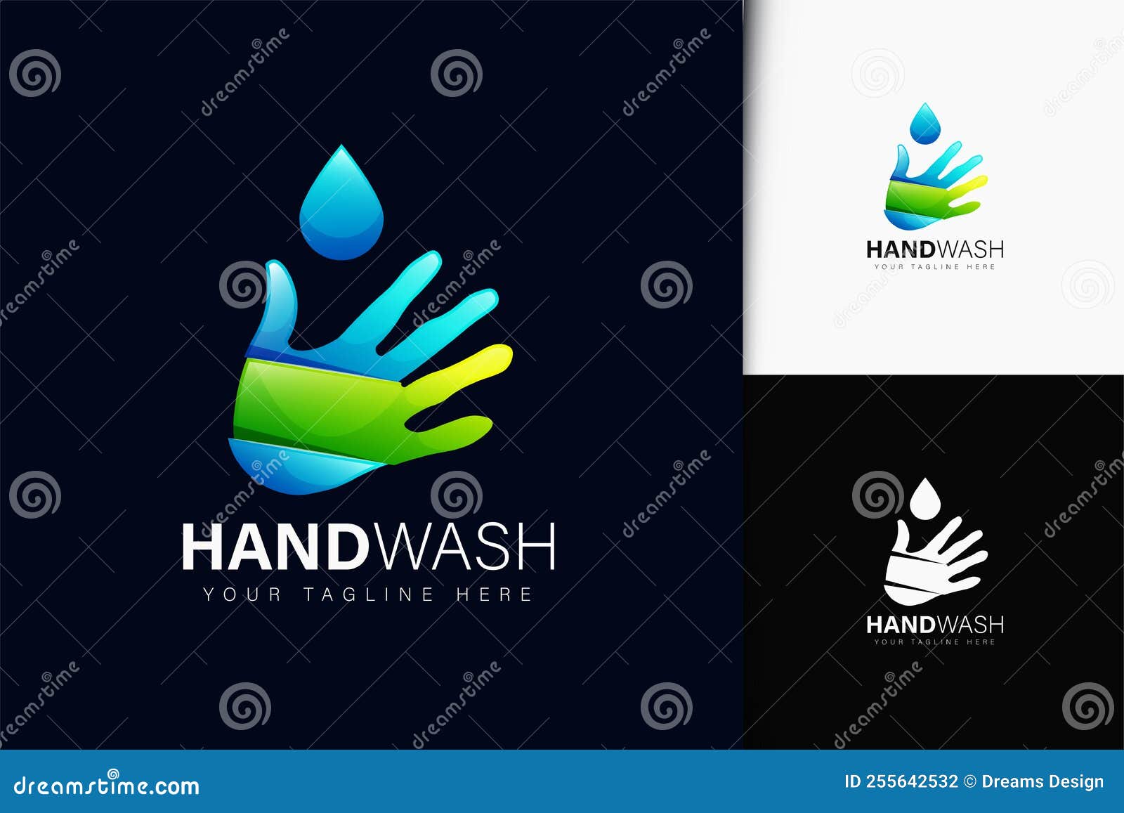 Hand Wash Logo Design with Gradient Stock Vector - Illustration of ...