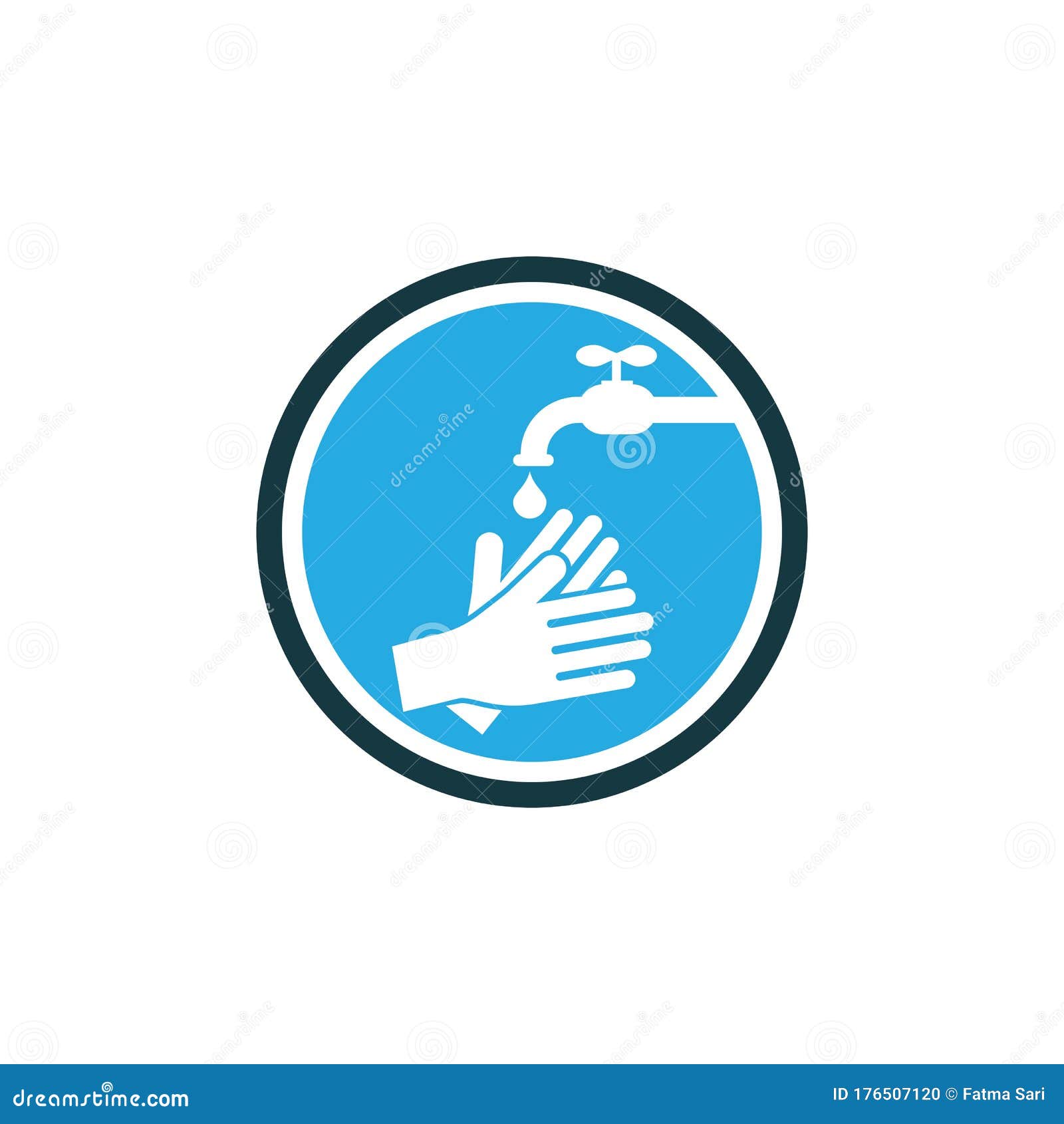 Hand wash logo template stock vector. Illustration of bacteria - 176507120