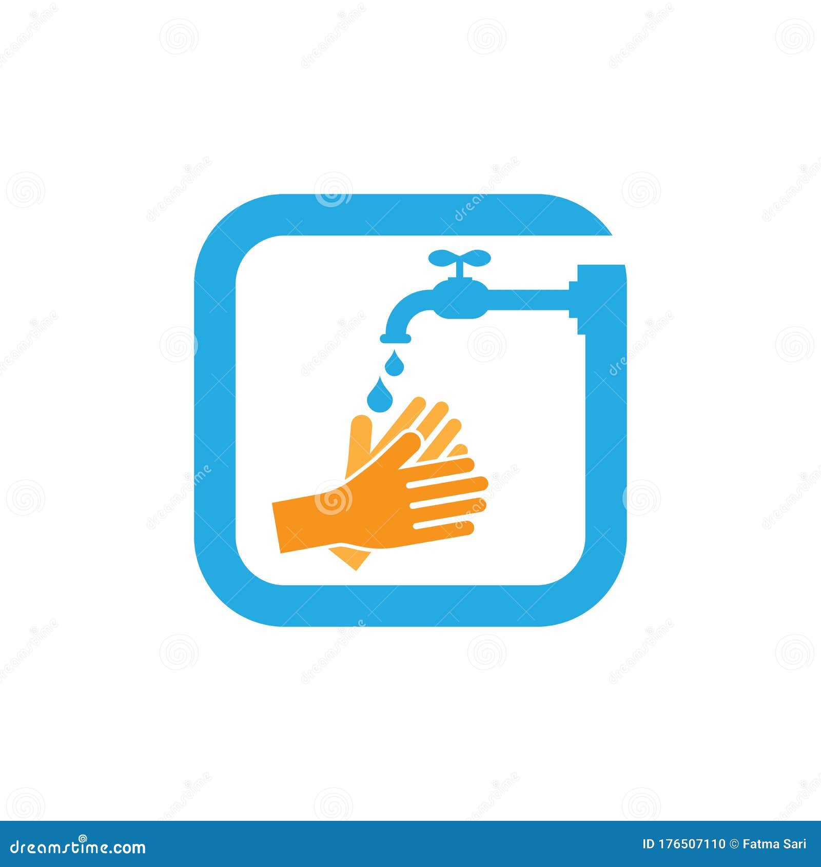 Hand wash logo template stock vector. Illustration of bathroom - 176507110