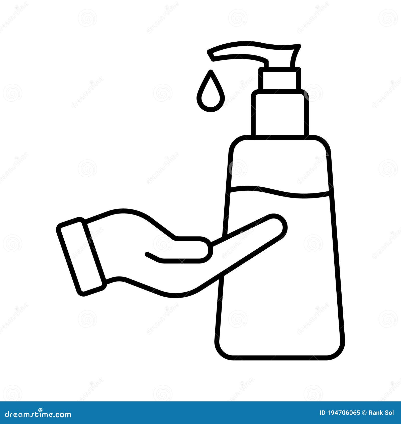 Hand Wash Outline Vector Icon Which Can Easily Modify or Edit Stock ...