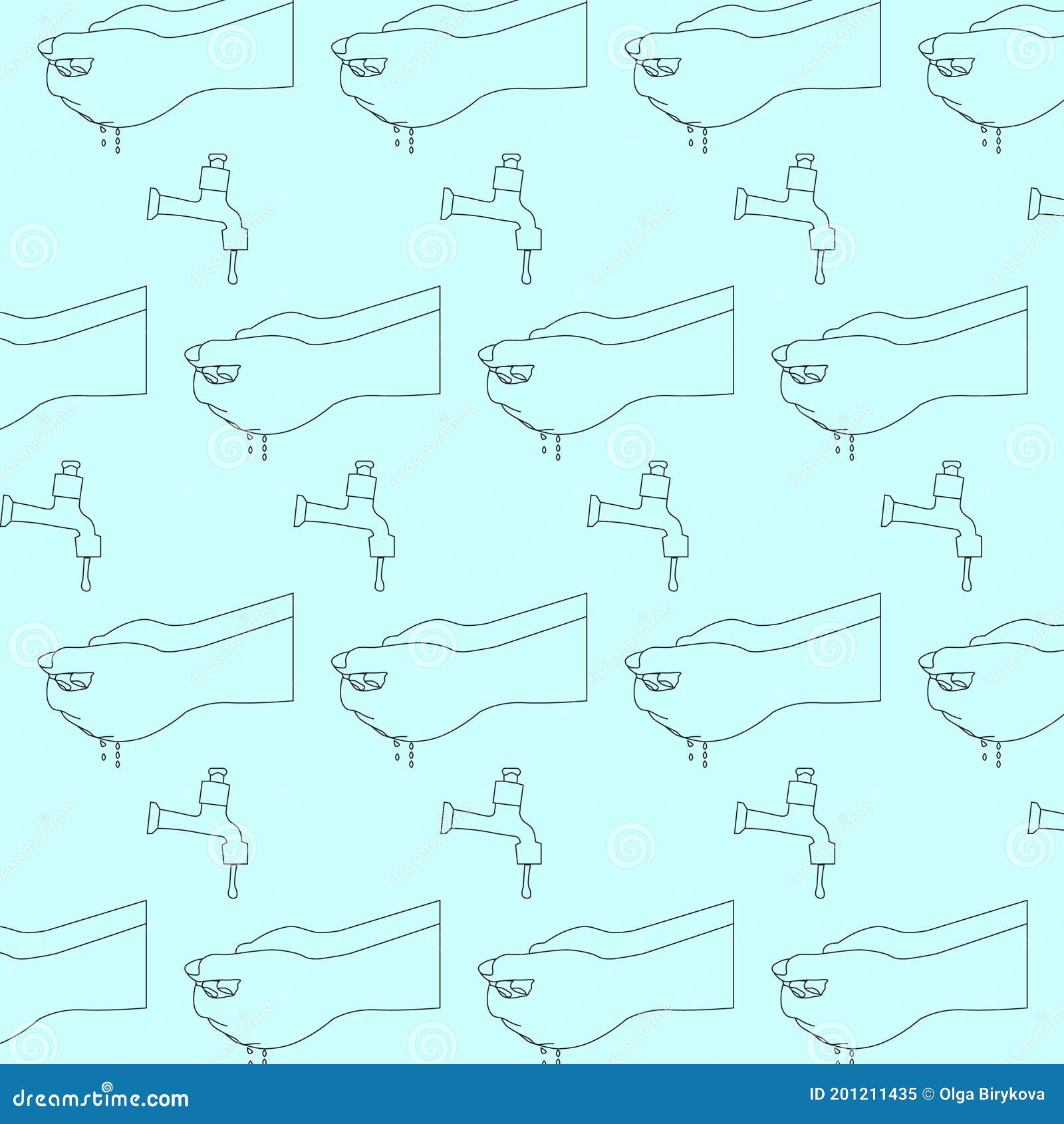 Hand wash pattern stock illustration. Illustration of disinfection ...