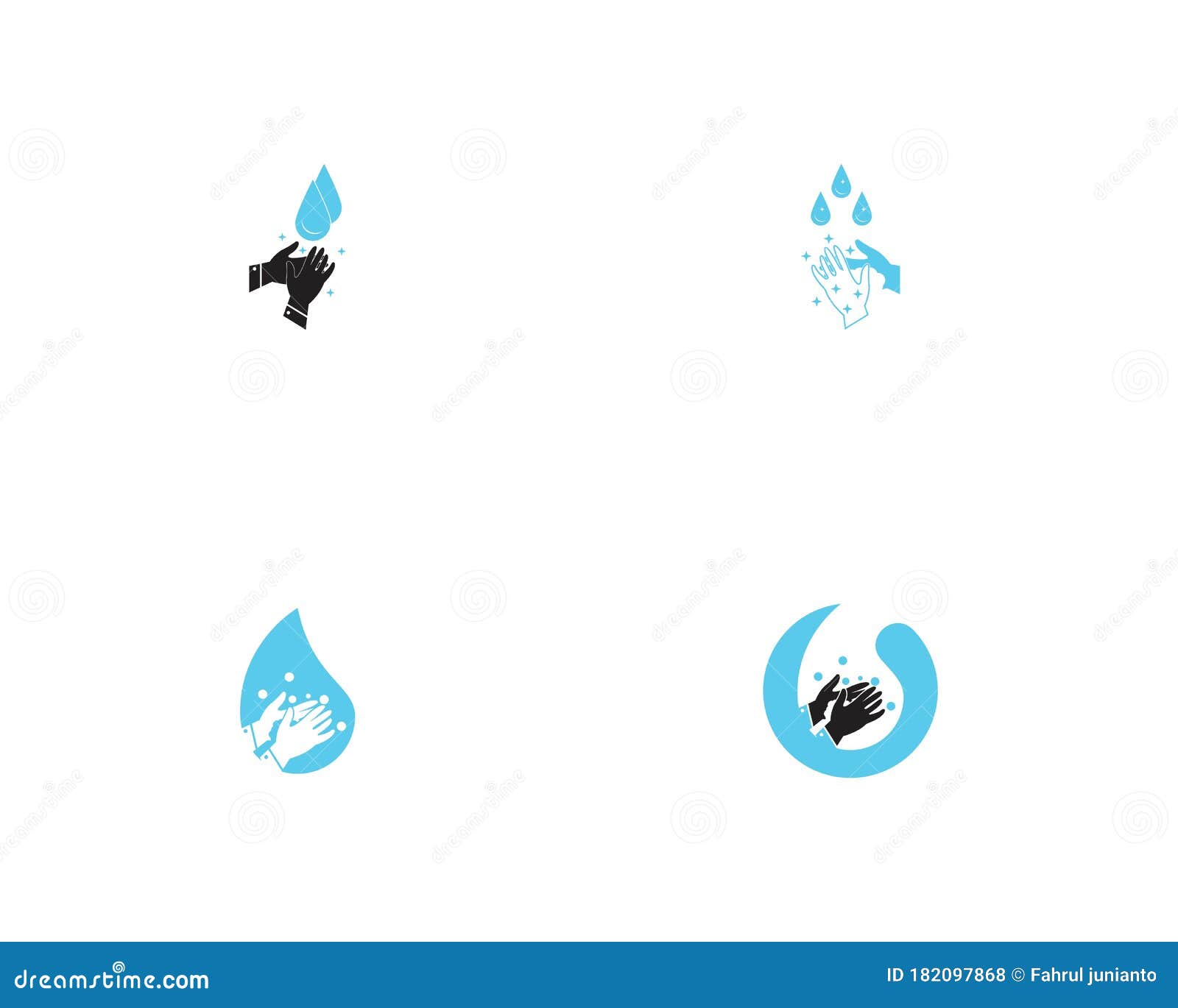 Hand Wash Set Logo Template Vector Illustration Stock Illustration ...