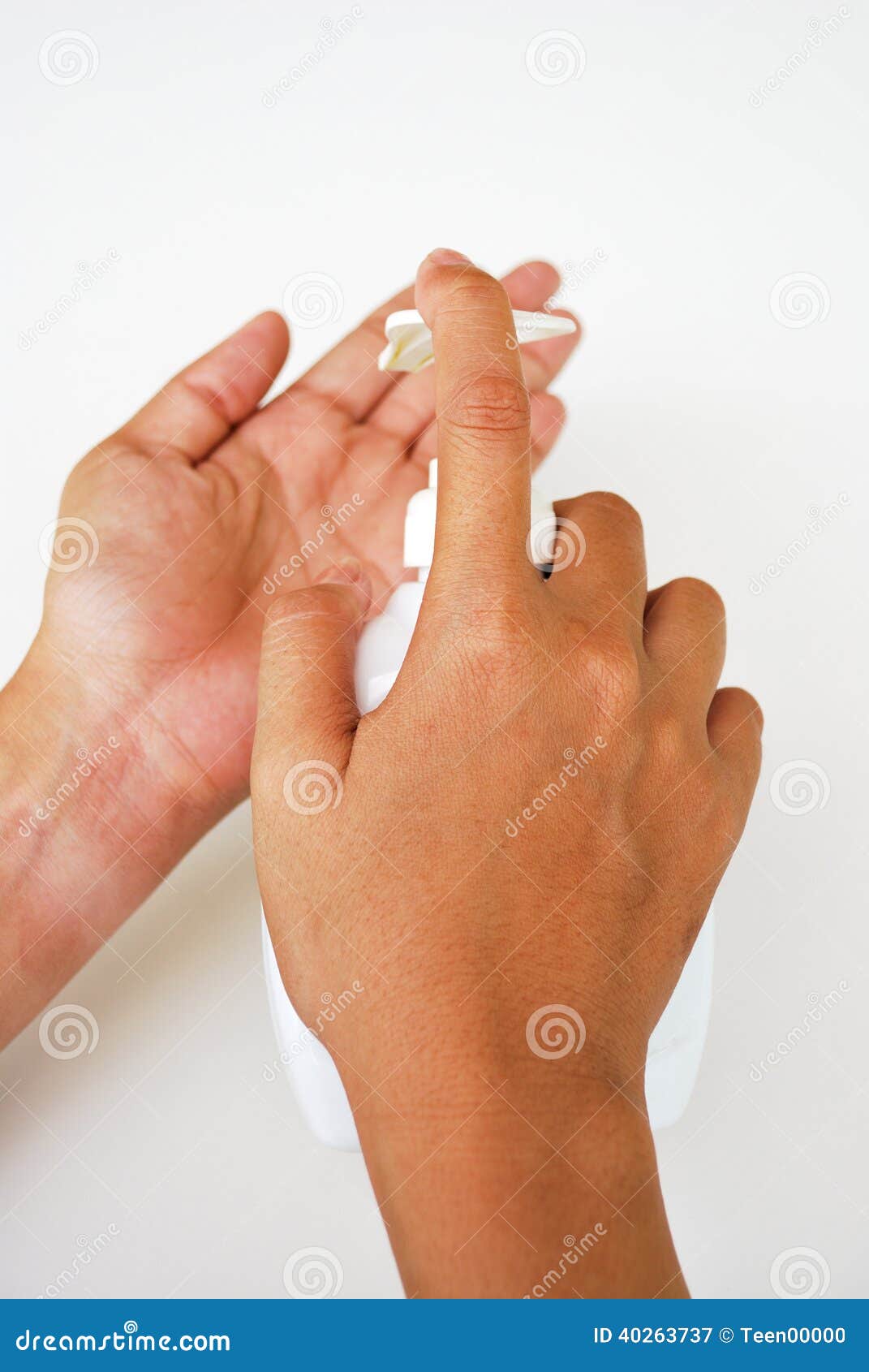 Hand Wash in White Background Stock Image - Image of making, holding ...