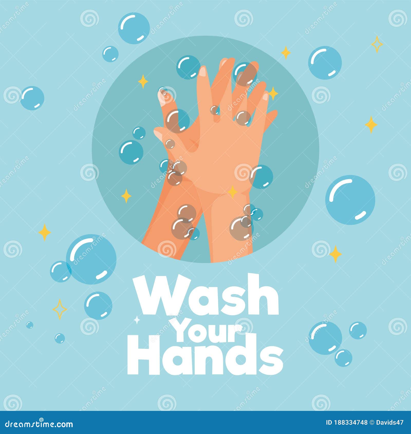 Hand washig poster stock vector. Illustration of hand - 188334748