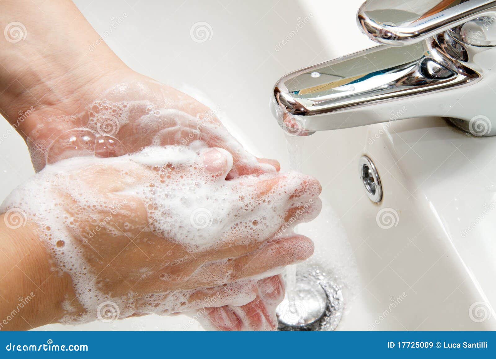 Hand Washing stock image. Image of flowing, lather, habit - 17725009