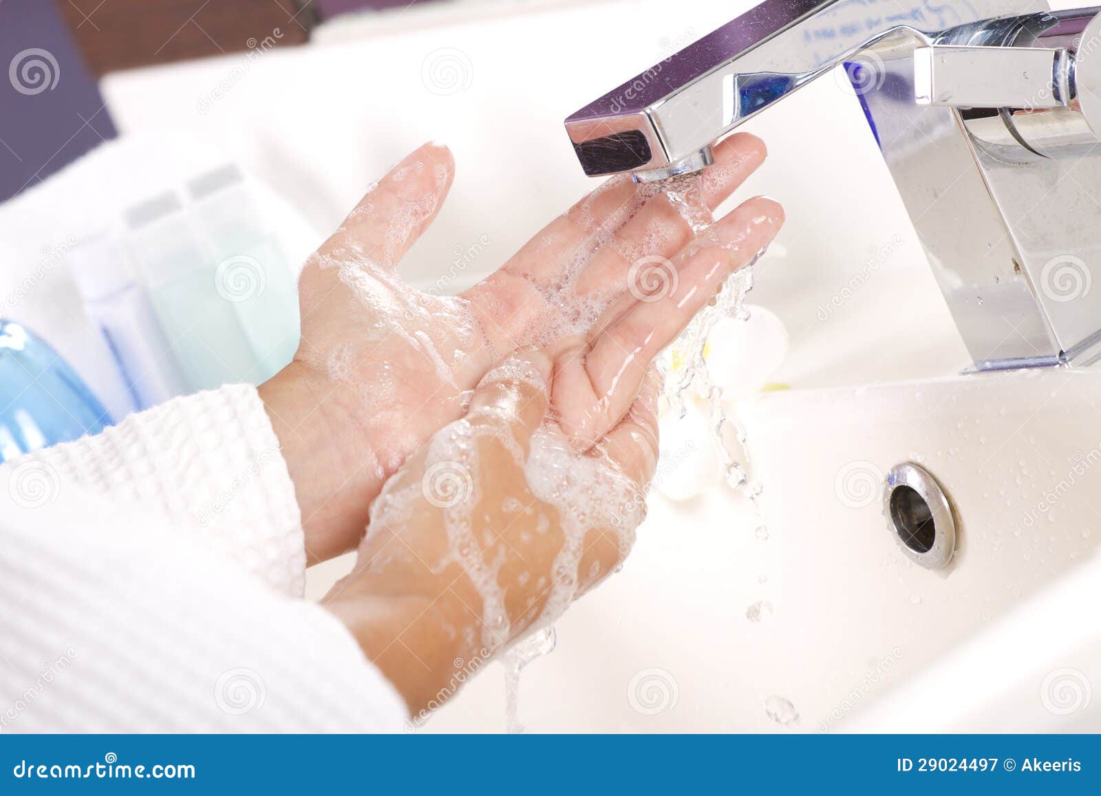 Hand washing stock image. Image of human, foam, prevention - 29024497