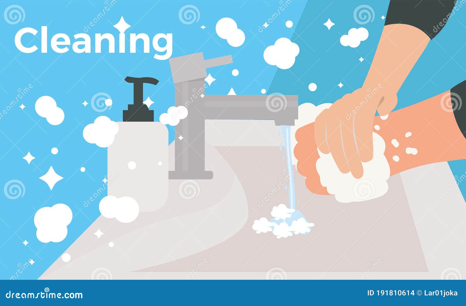 Hand washing banner stock vector. Illustration of coronavirus - 191810614