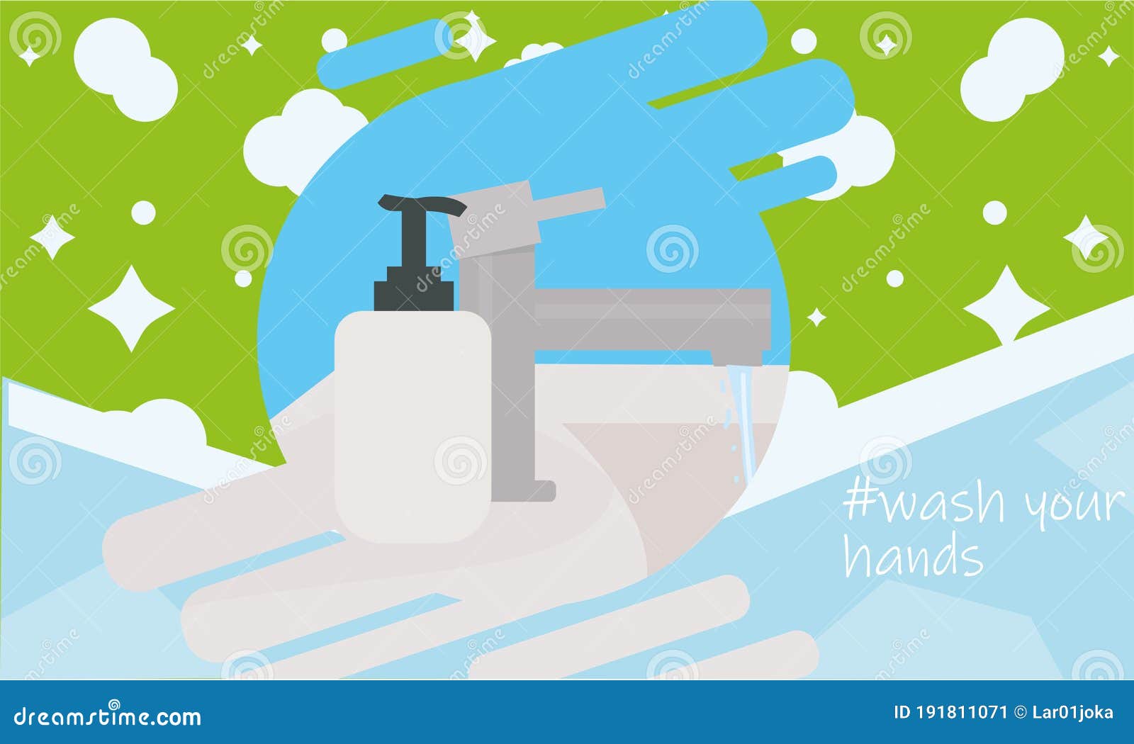 Hand washing banner stock vector. Illustration of water - 191811071