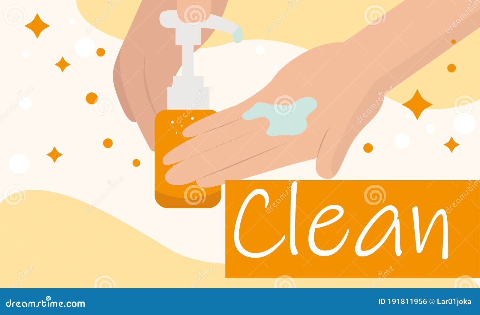 Hand washing banner stock vector. Illustration of prevention - 191811956