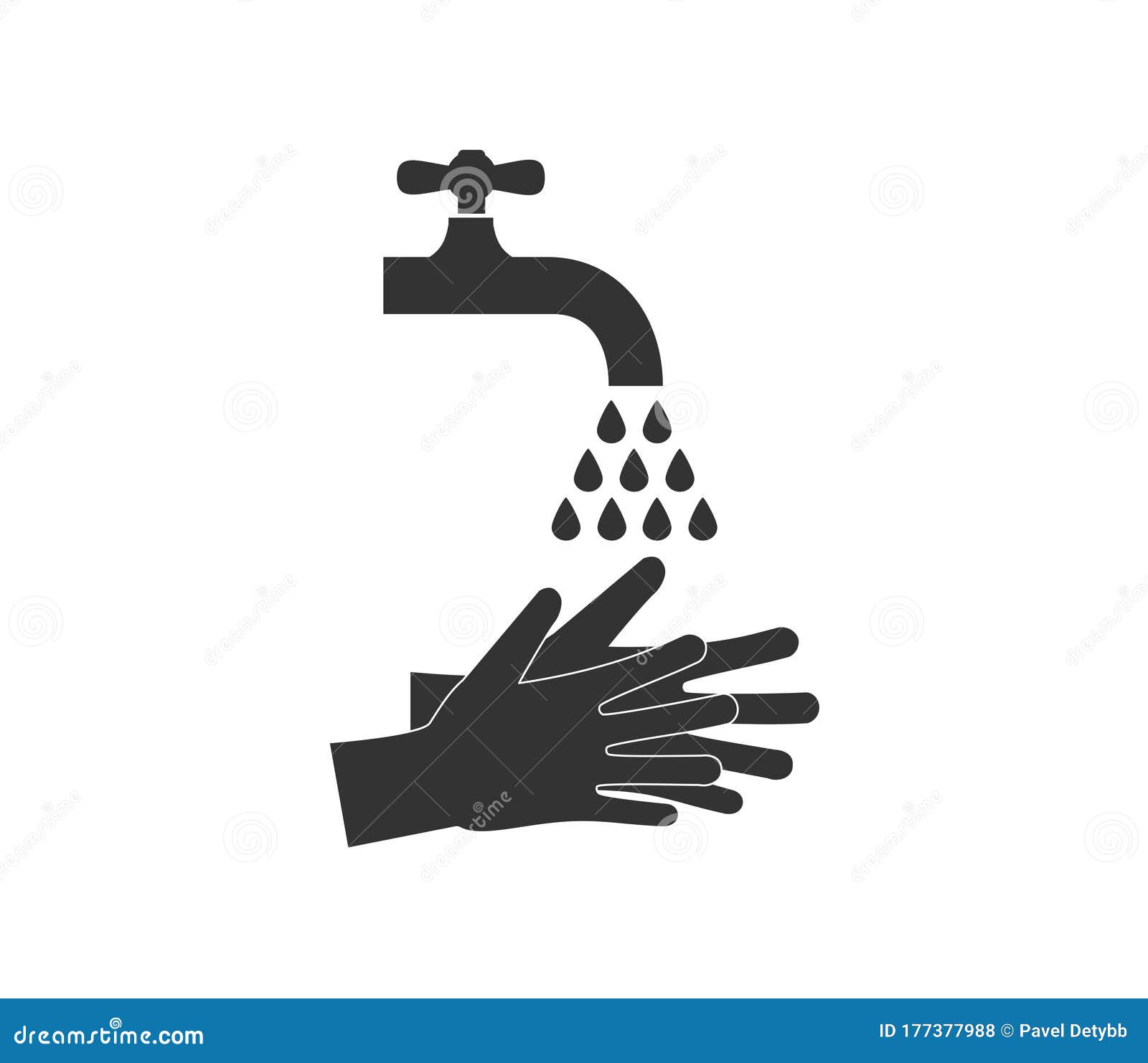 Hand Washing Icon. Vector Illustration, Flat Design Stock Illustration ...