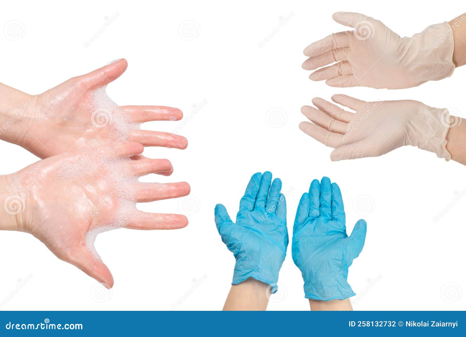 Hand Washing Isolated on White Background Stock Photo - Image of health ...