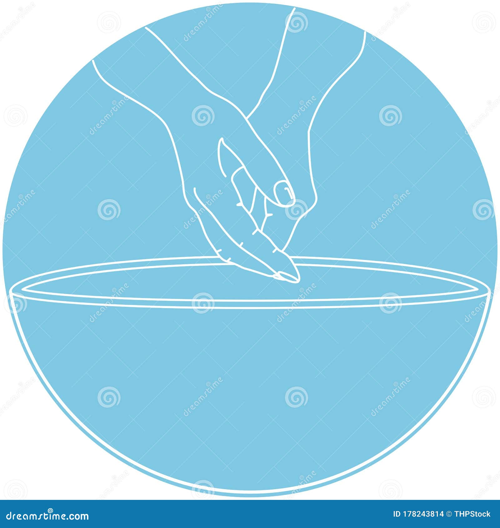 Hand Washing Line Drawing Vector Stock Vector - Illustration of washing ...