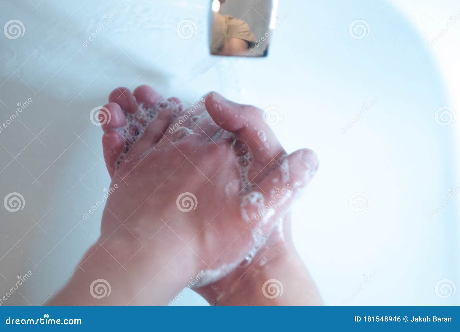 Hand washing stock photo. Image of hygiene, showing - 181548946