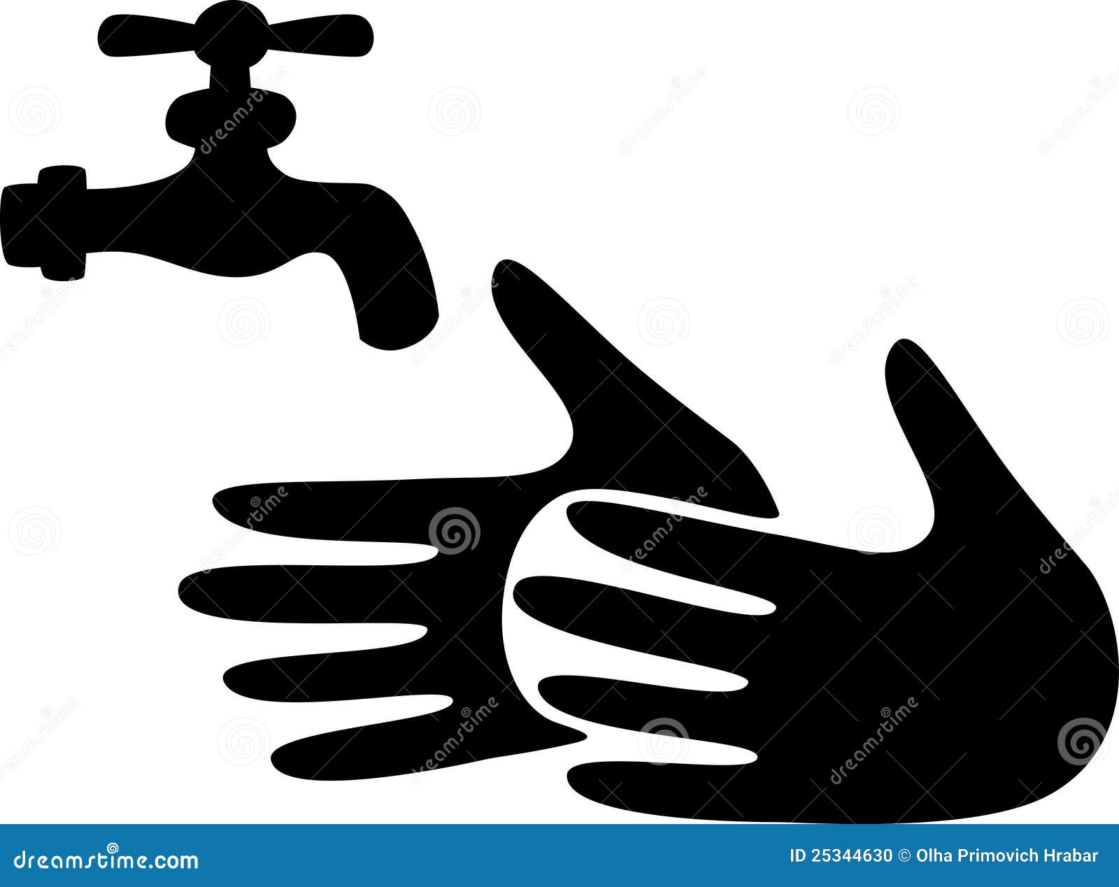 Hand Washing Sign Vector Illustration | CartoonDealer.com #25344630