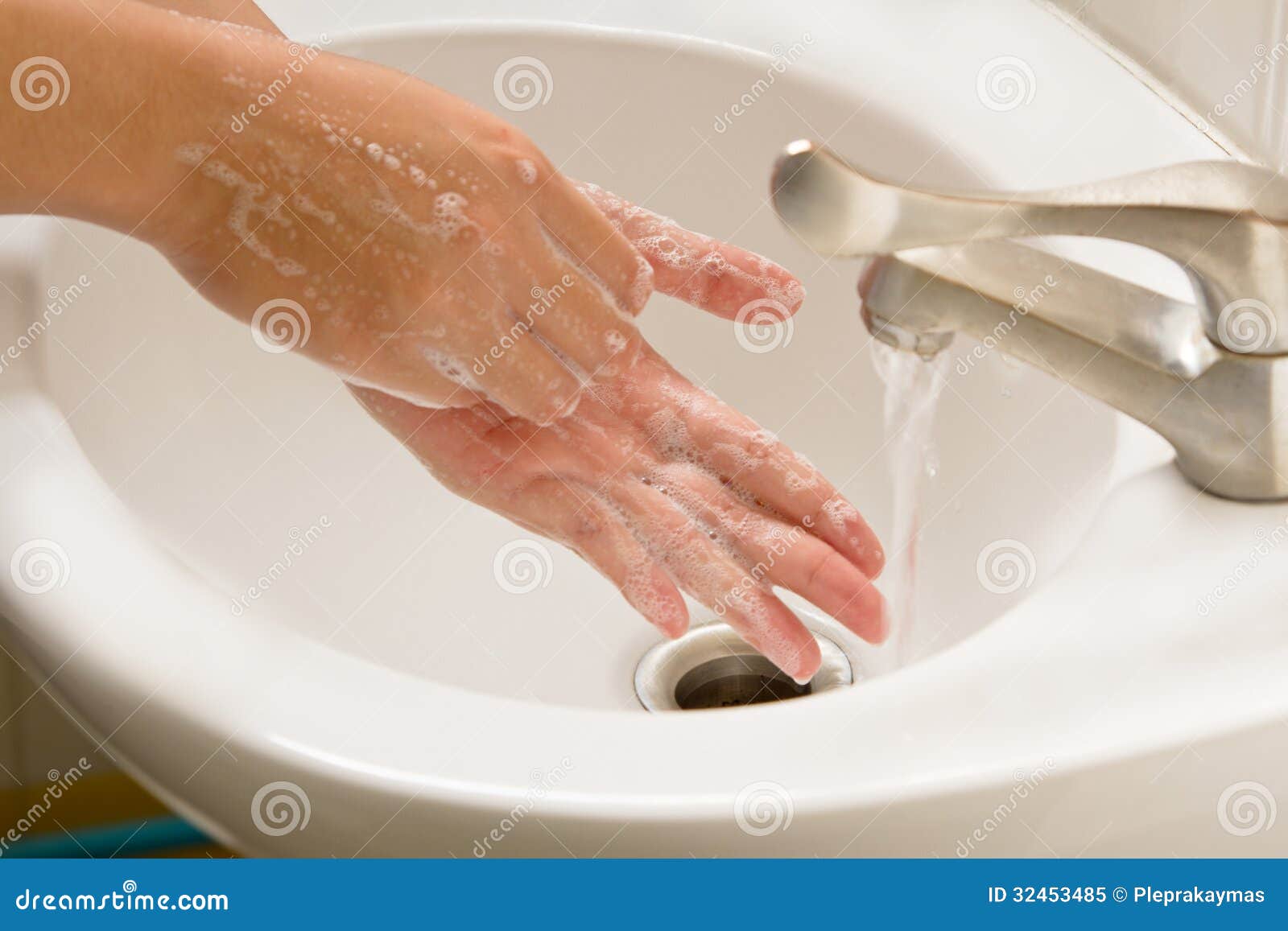 Hand Washing with Soap,hand Hygiene Stock Image - Image of technician ...