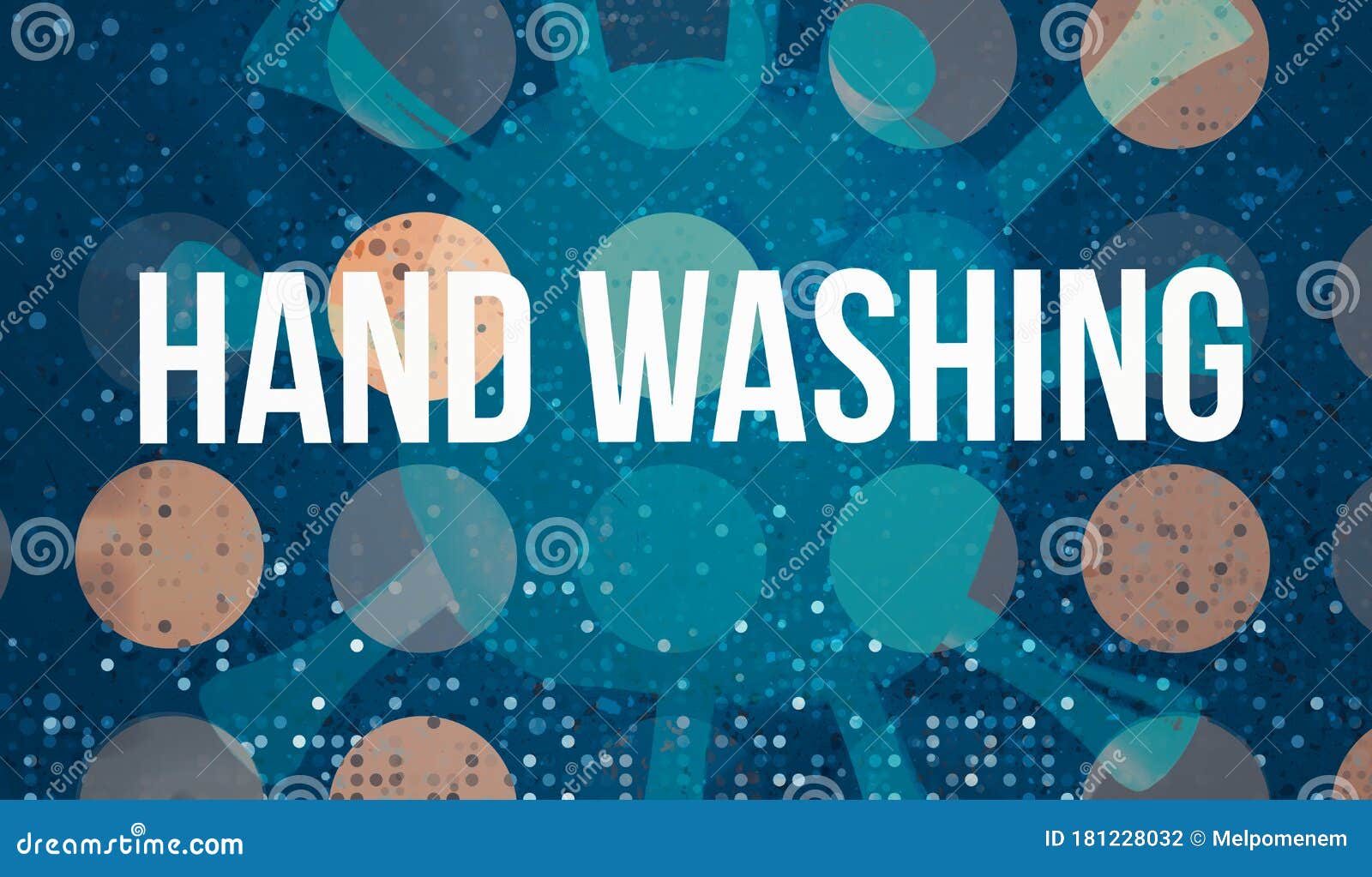 Hand Washing Theme with Abstract Dots Background Stock Photo - Image of ...