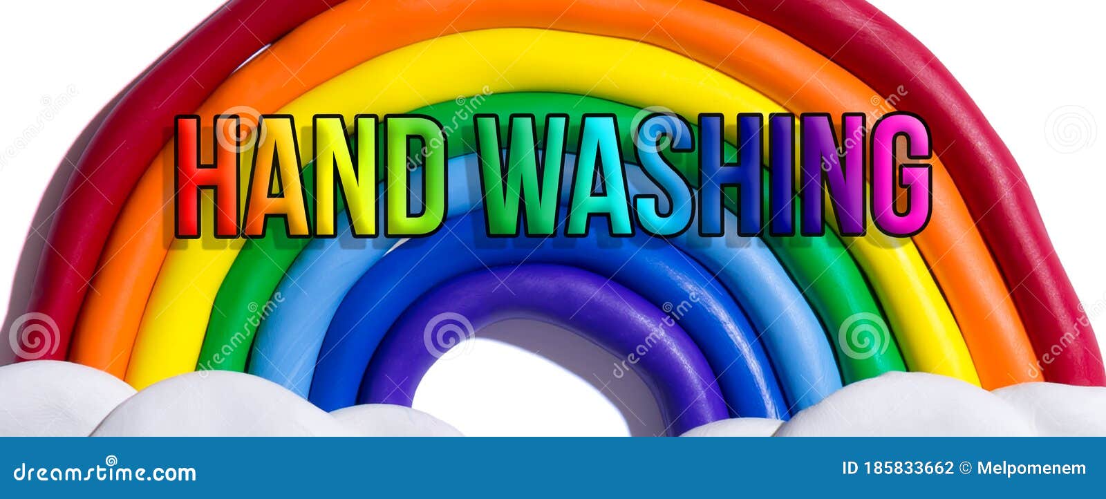 Hand Washing Theme with a Clay Rainbow Stock Photo - Image of illness ...