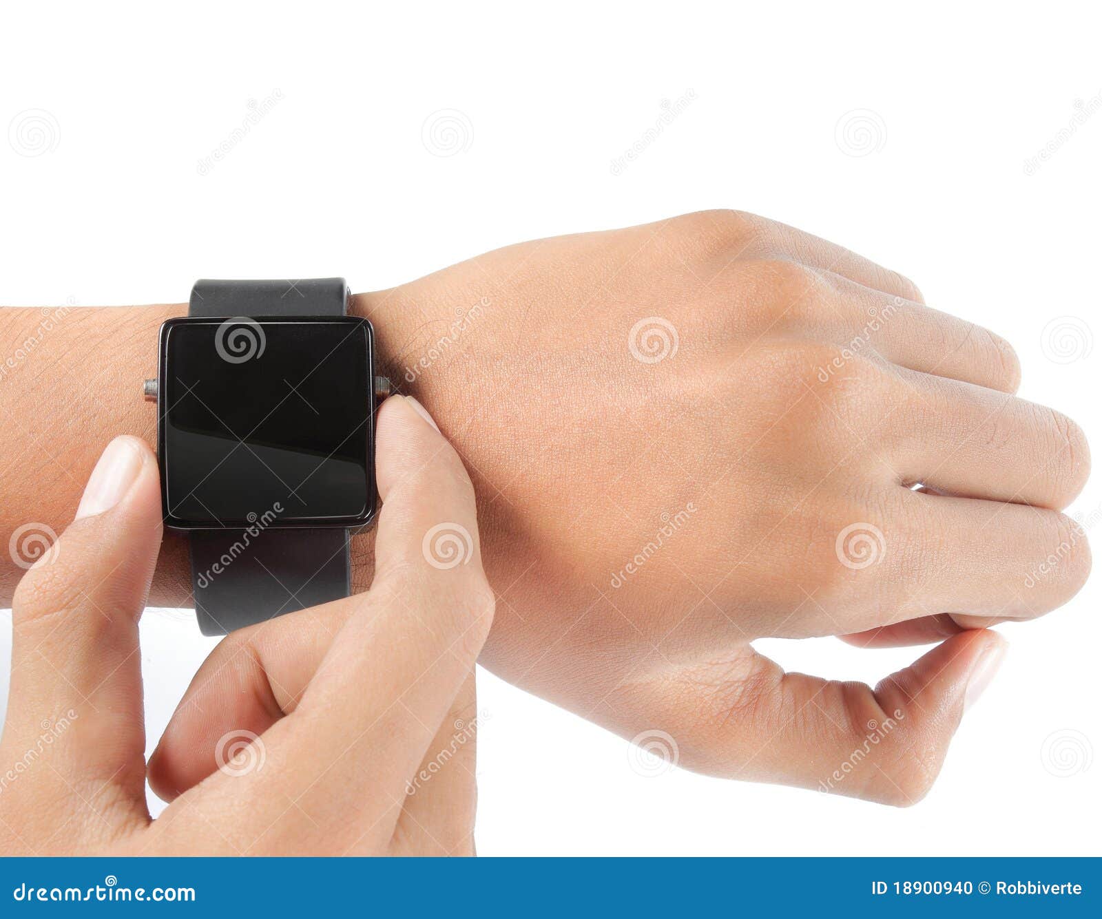 Hand watch stock photo. Image of occupation, foreground - 18900940