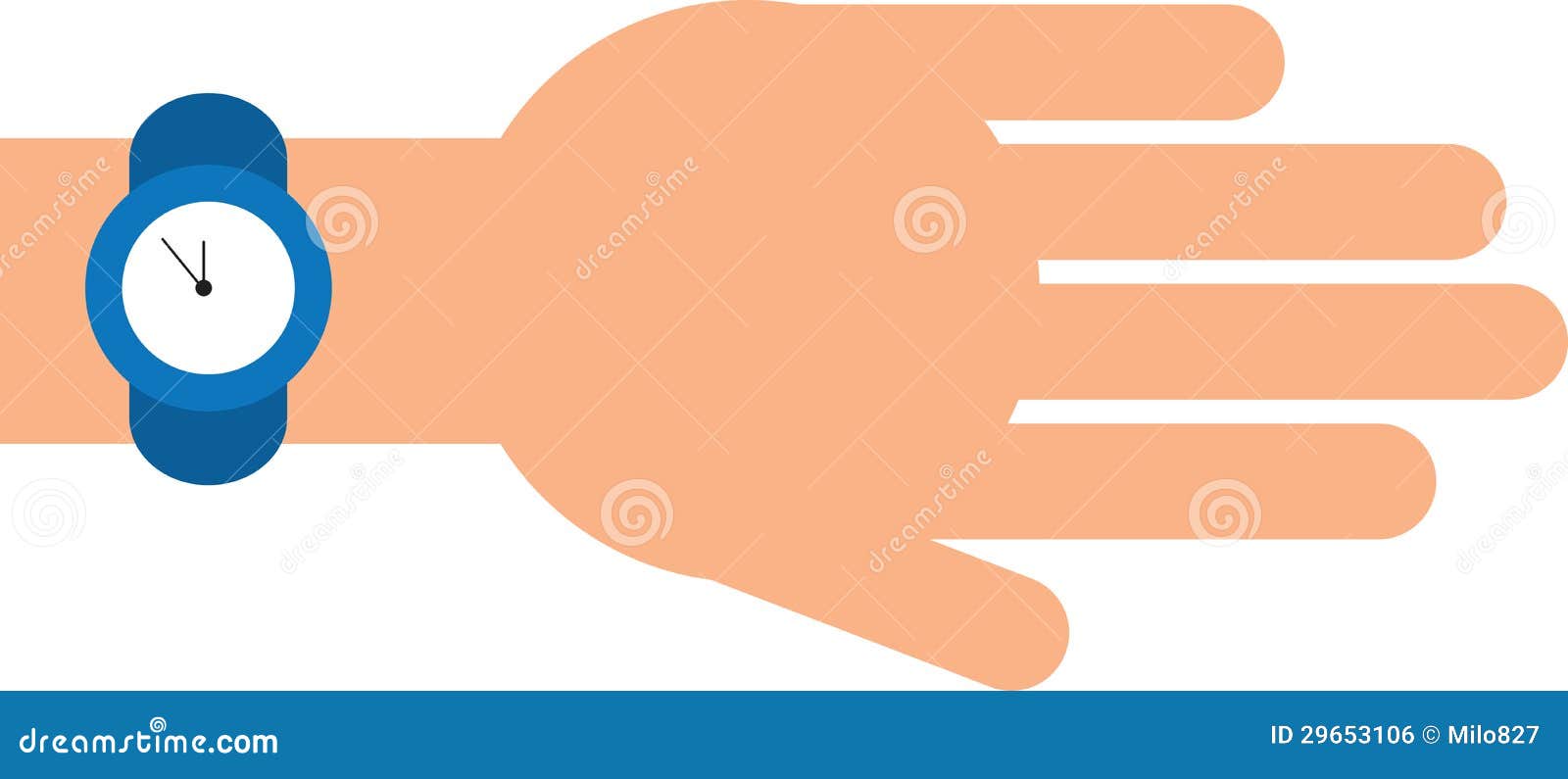 Hand Watch stock vector. Illustration of wrist, measure - 29653106