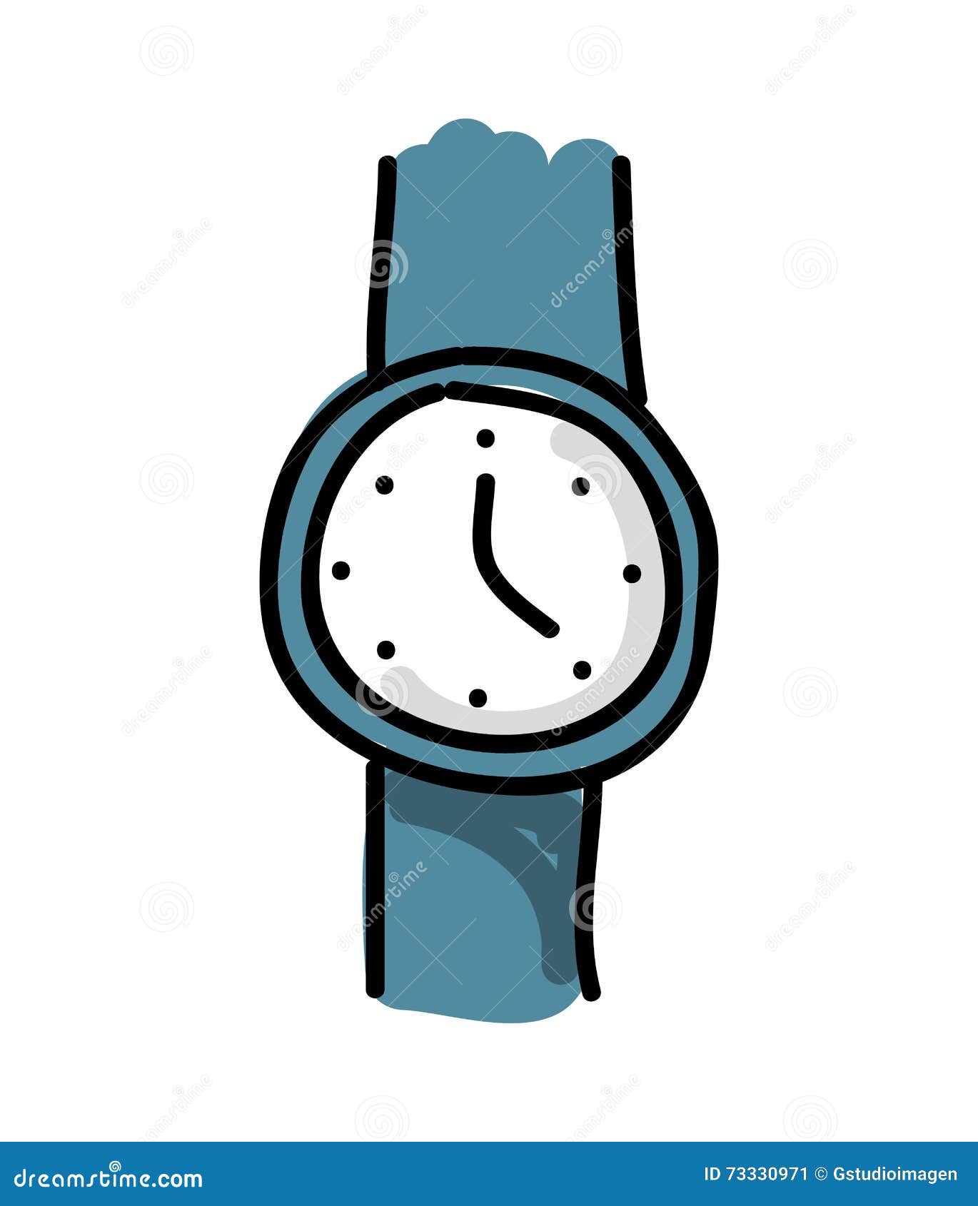 Hand Watch Drawing Isolated Icon Design Stock Illustration ...